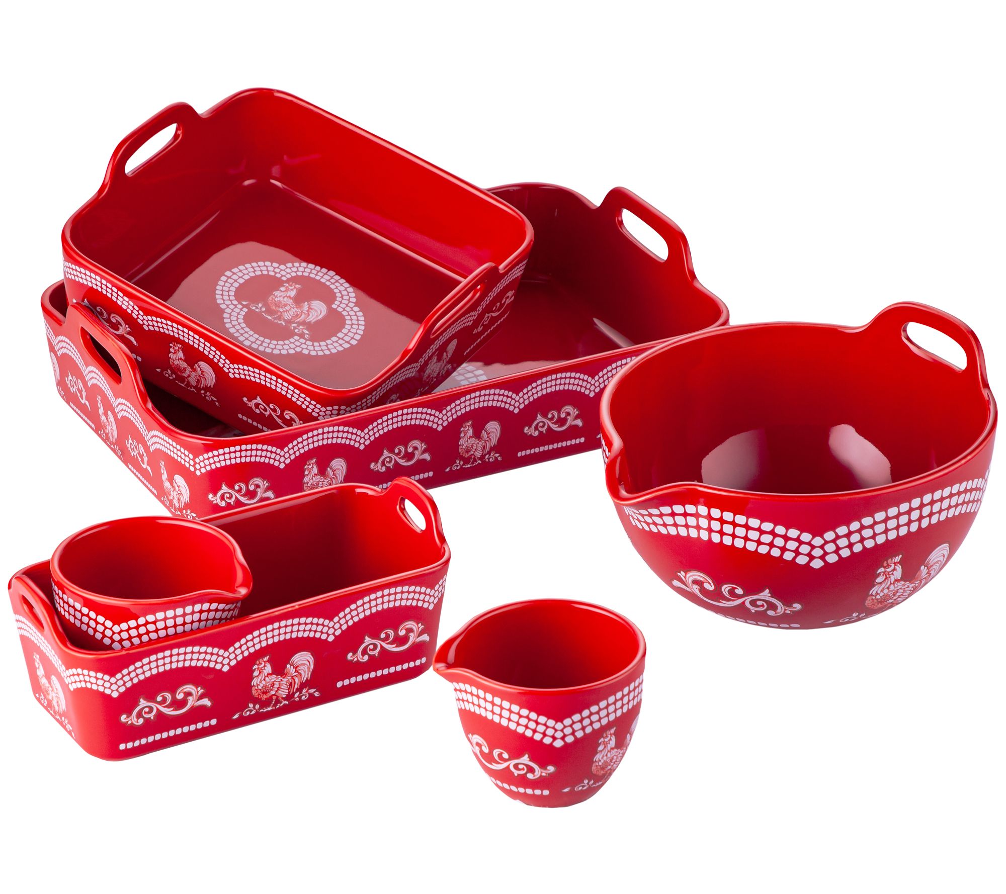 "As Is" Temp-tations Doodle Doo 6-Piece Bakeware Set - QVC.com