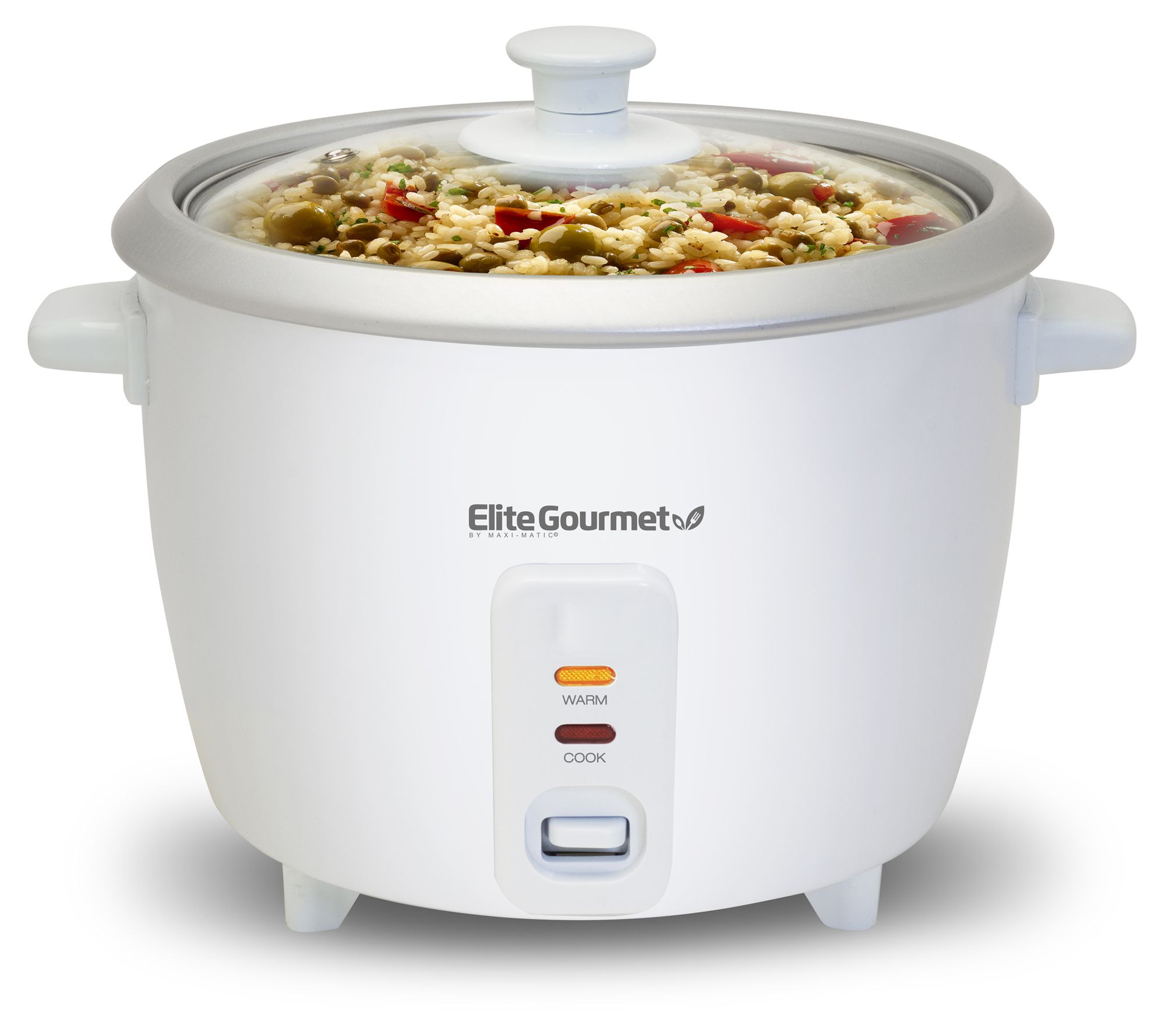 Elite Cuisine 6-Cup Rice Cooker with Glass Lid - QVC.com