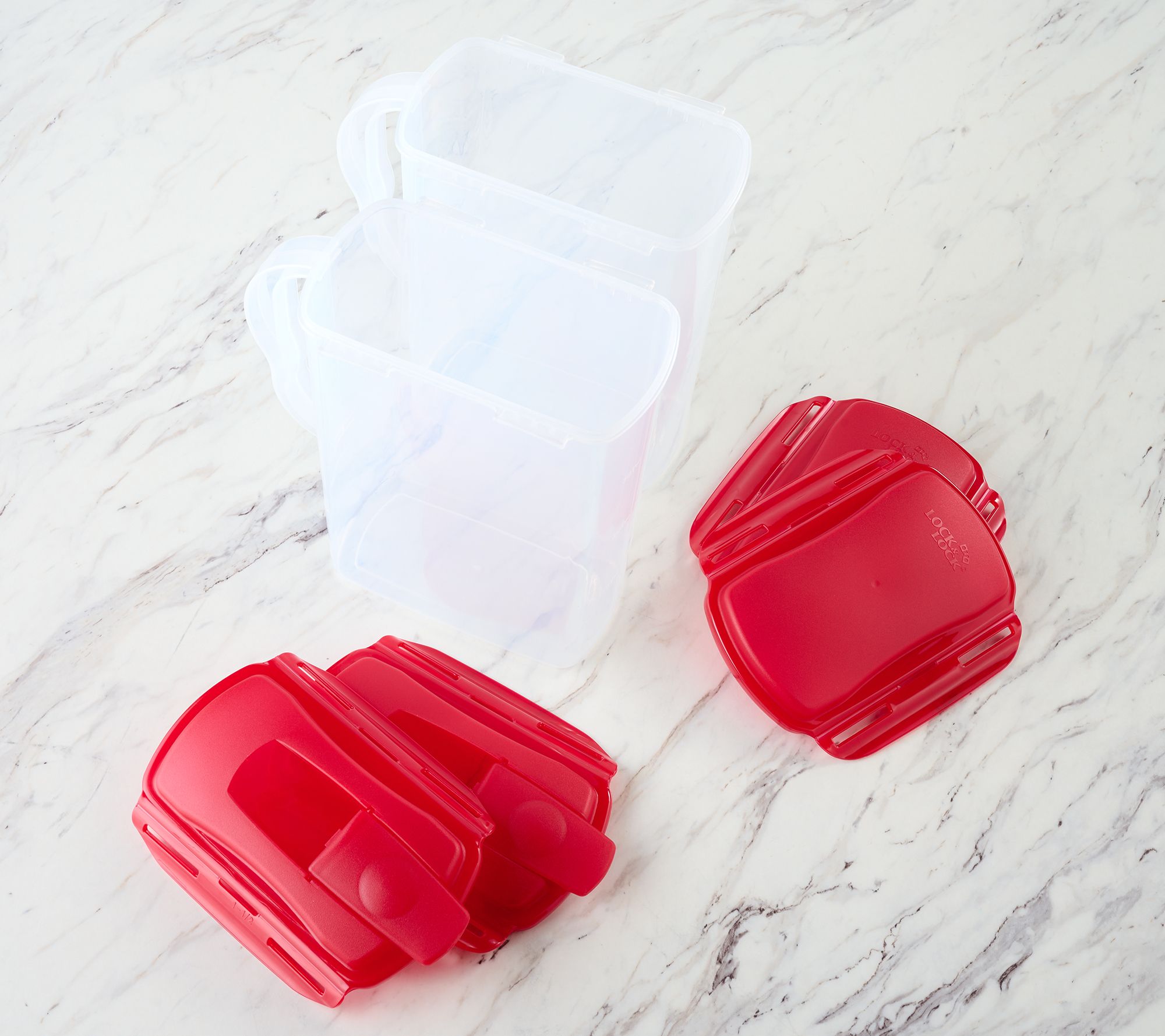 LocknLock Set of (2) 1-Gallon Pitchers w/ (2) Travel Lids - QVC.com