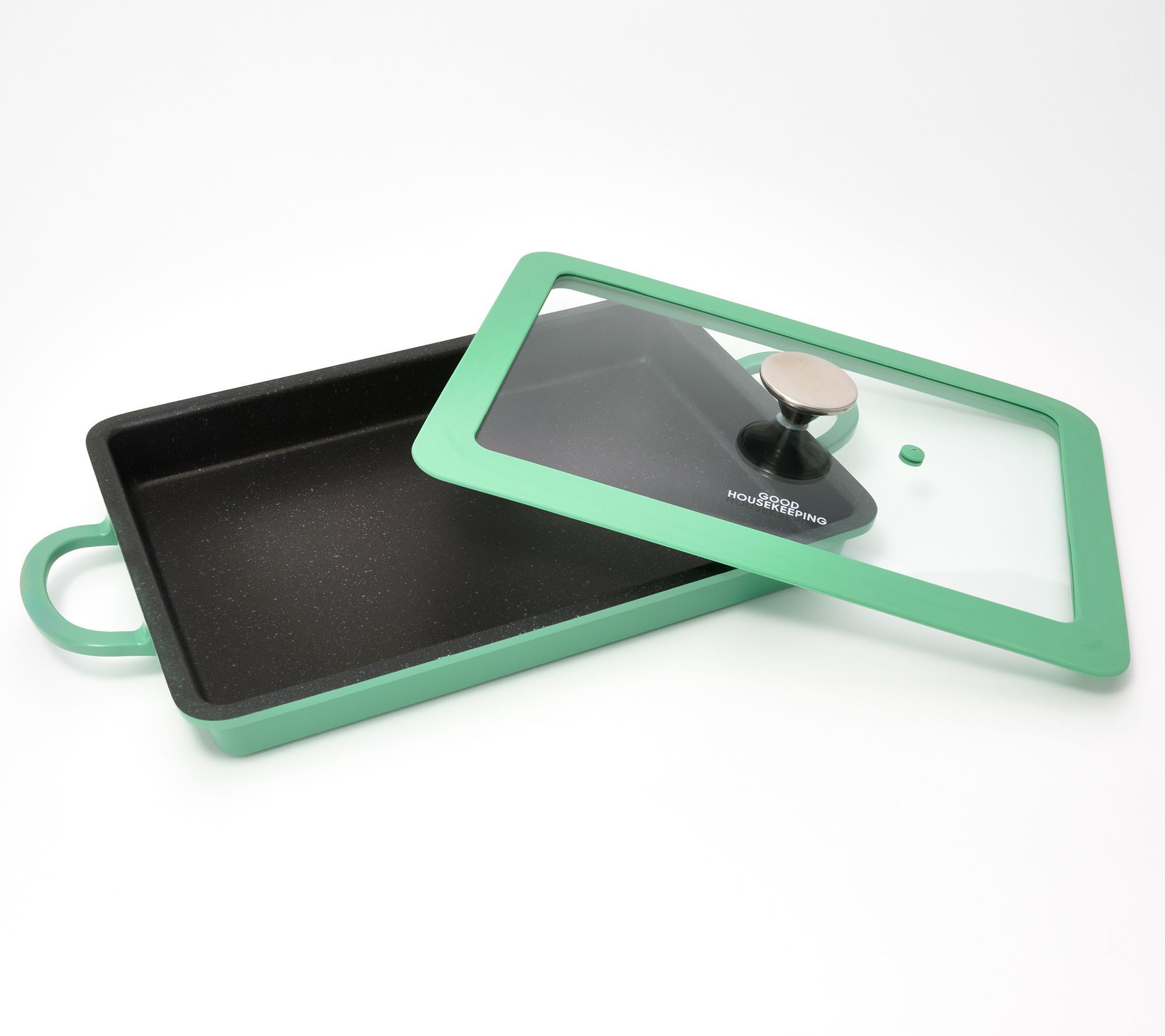 "As Is" Good Housekeeping Relia-Pan NonstickGriddle w/ To-Go Lid - QVC.com