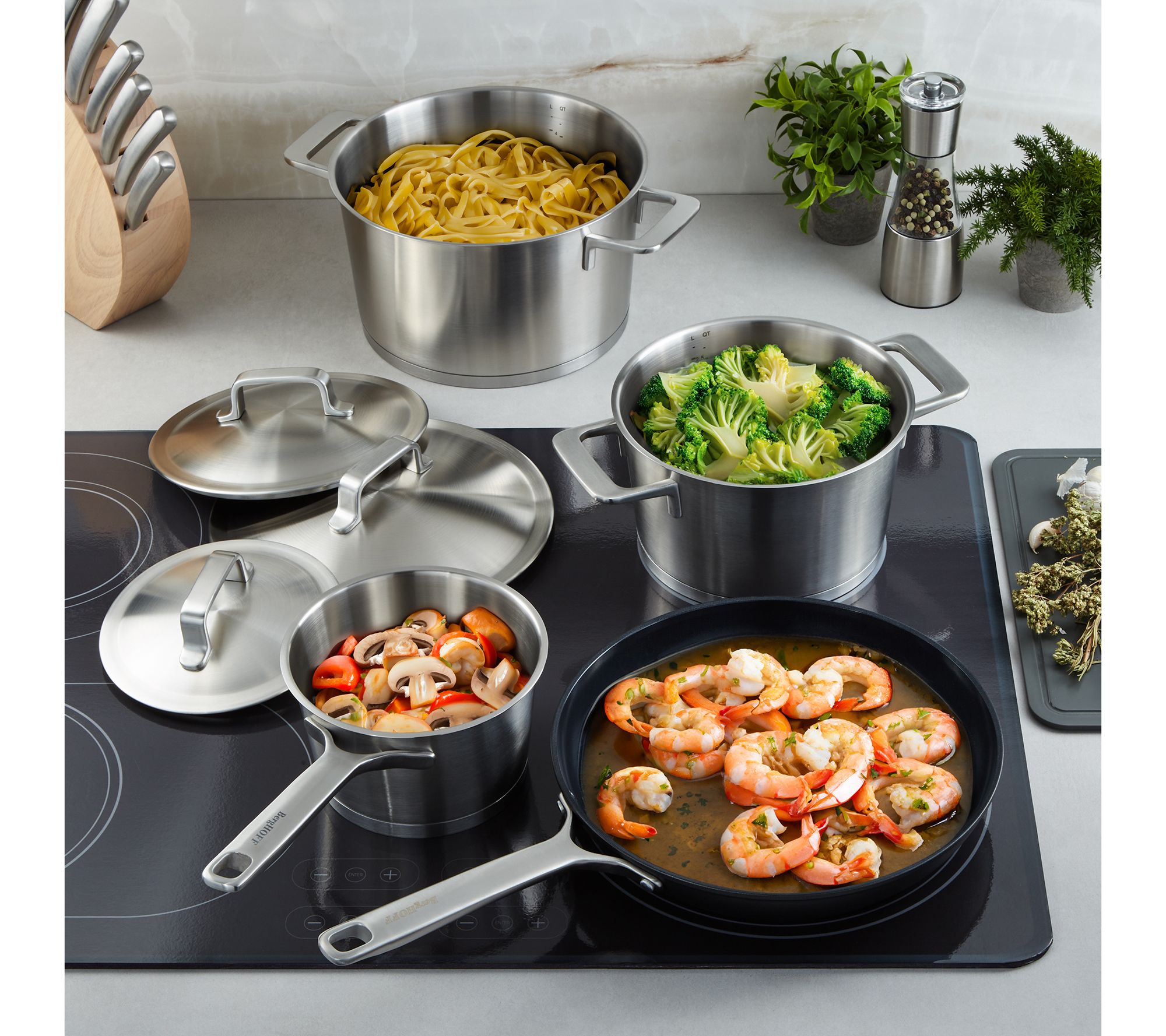 BergHOFF Meta 7pc Recycled Cookware Set with Nonstick Fry Pan - QVC.com