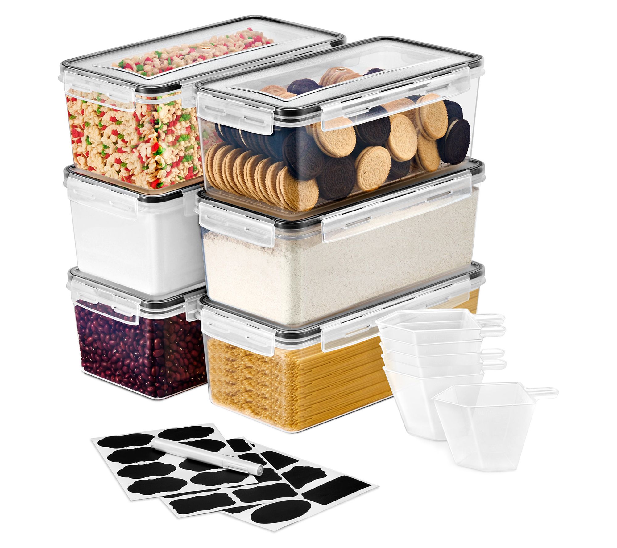 Sorbus Large Airtight Food Storage Containers with Lids 6-Pack - QVC.com