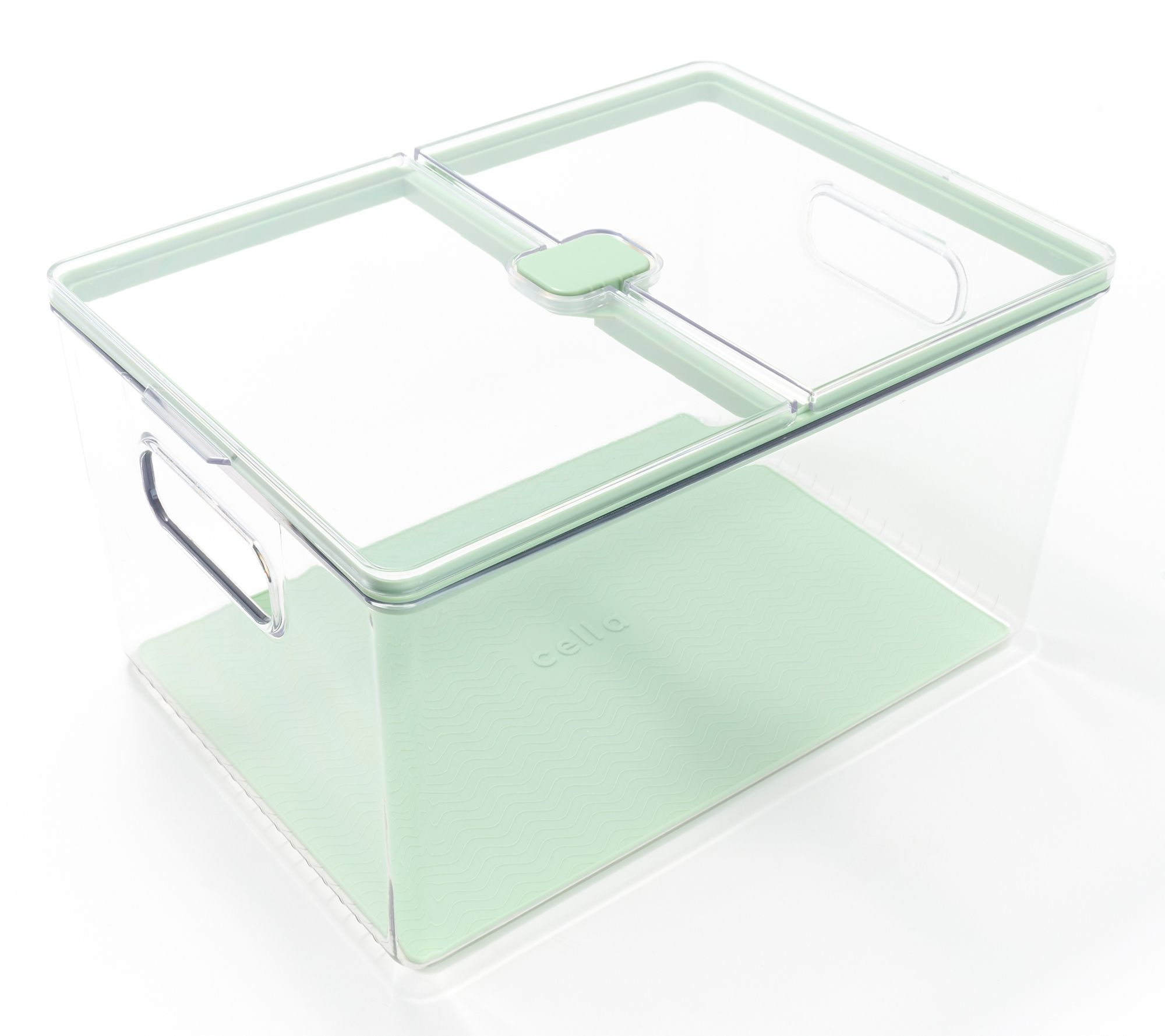 "As Is" Cella Kitchen Storage Bin with Double Flip Top Lid & Silicone ...