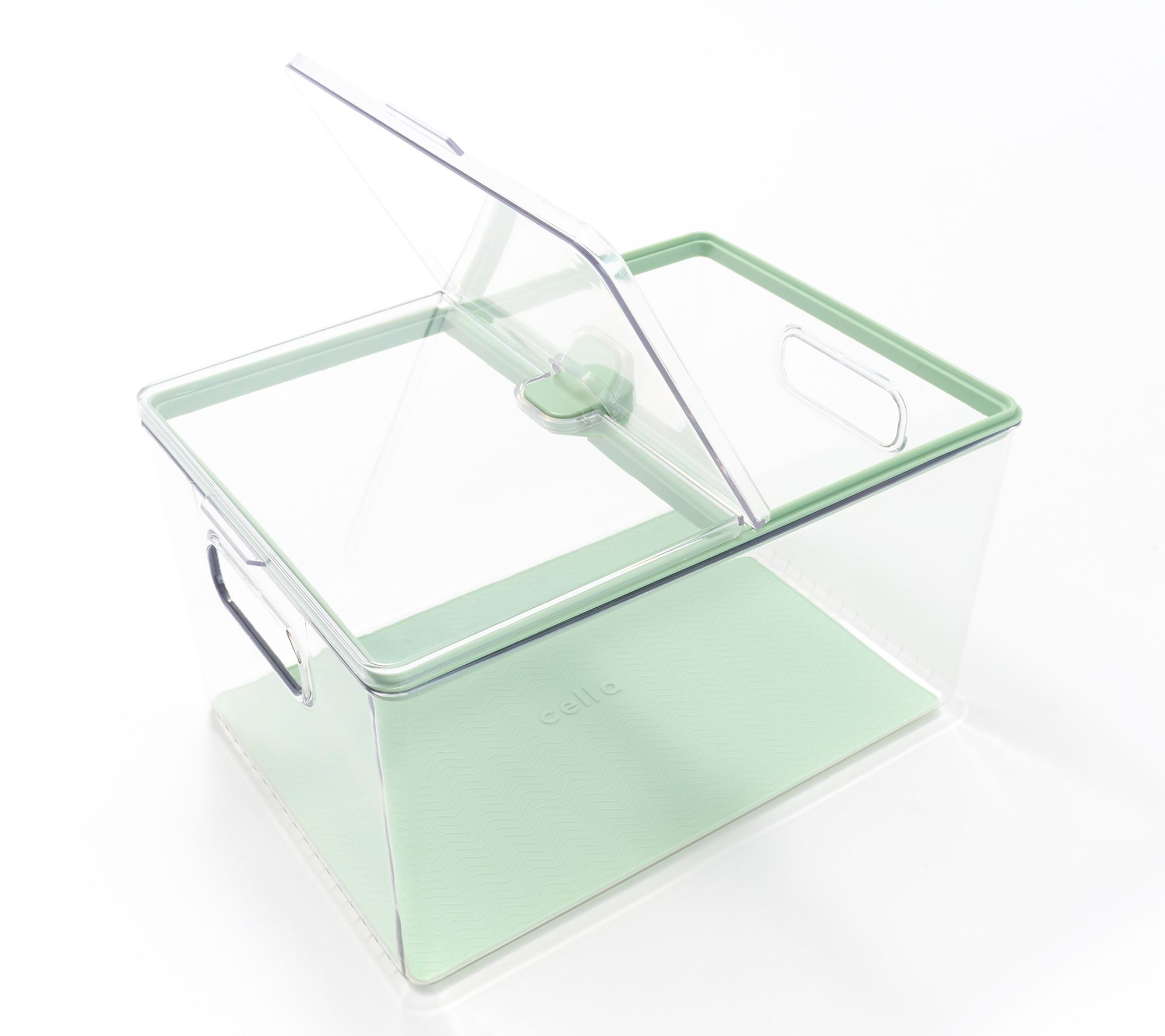 "As Is" Cella Kitchen Storage Bin with Double Flip Top Lid & Silicone ...