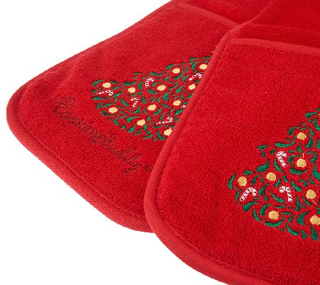 Cooking Buddy Holiday Towel and Pot Holder by Campanelli - QVC.com
