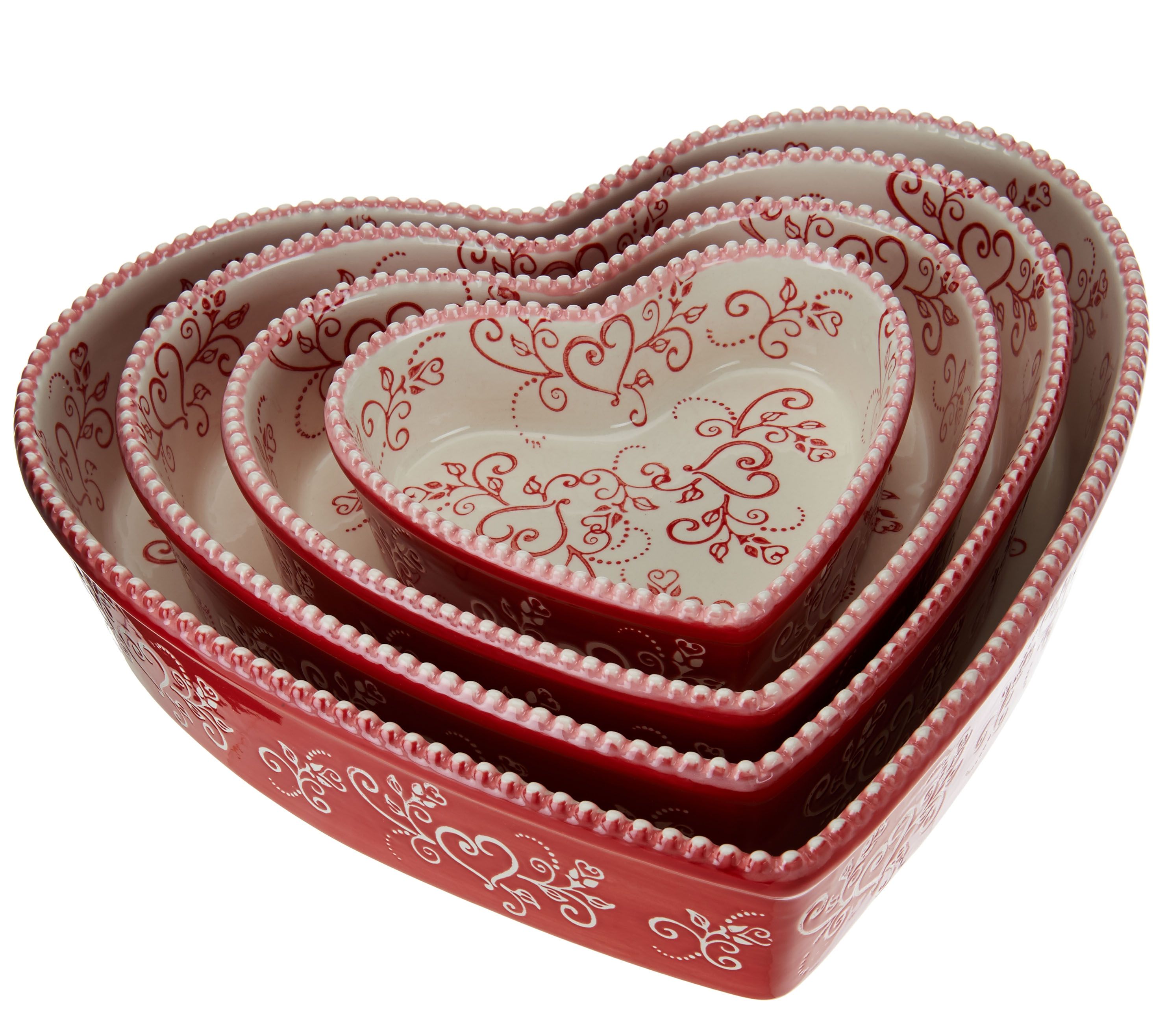 Temp-tations Floral Lace S/4 Romance or Shamrock Nested Cake Pans - QVC.com