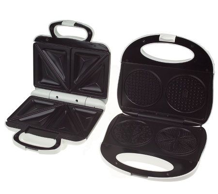 Toastmaster Sandwich and Pizzelle Maker w/ Cool Touch Exterior - QVC.com