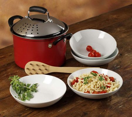 7-Piece Pasta Set by Tabletops Unlimited - QVC.com