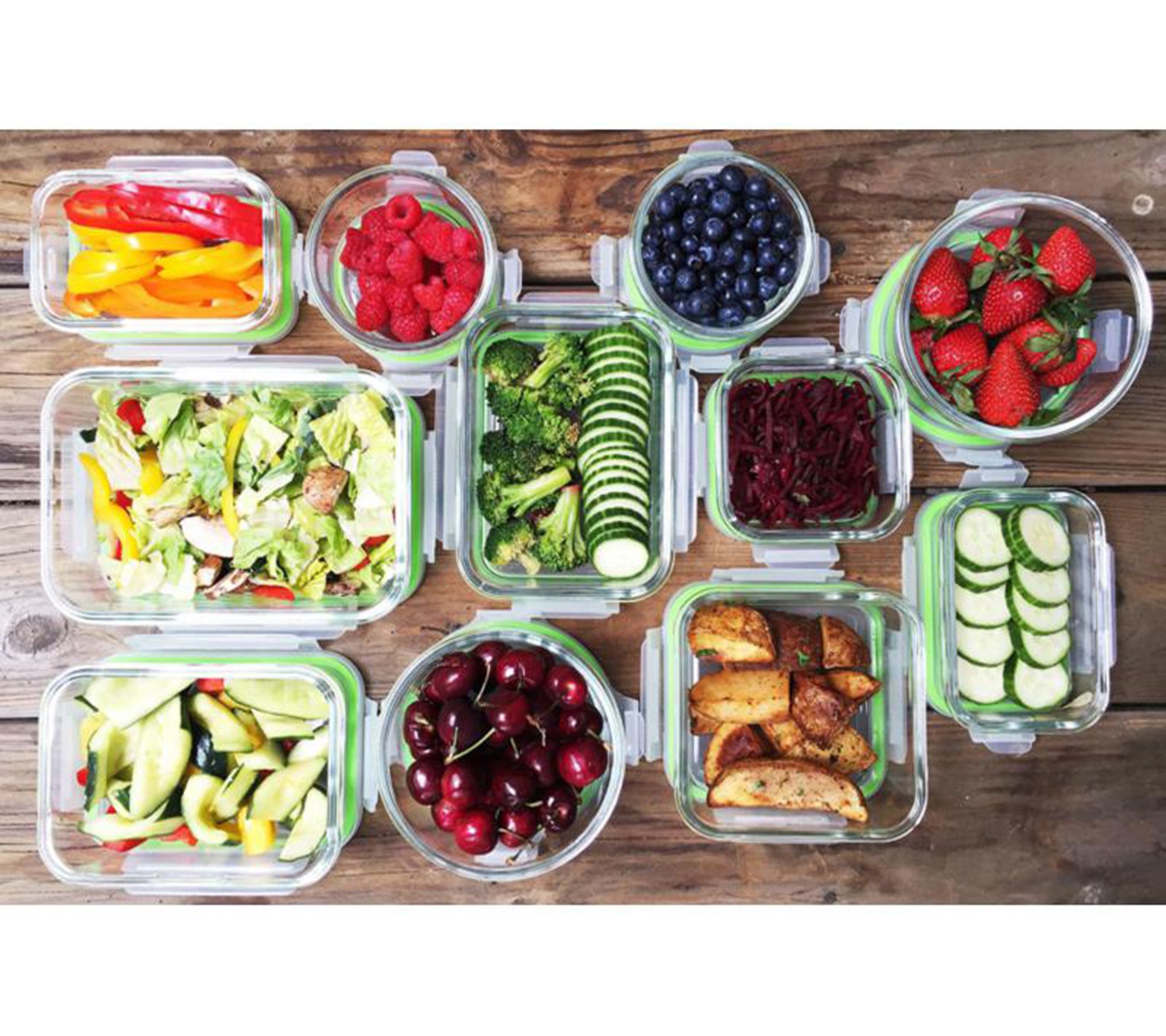 Kinetic 22-piece Glassworks Food Storage Set - QVC.com