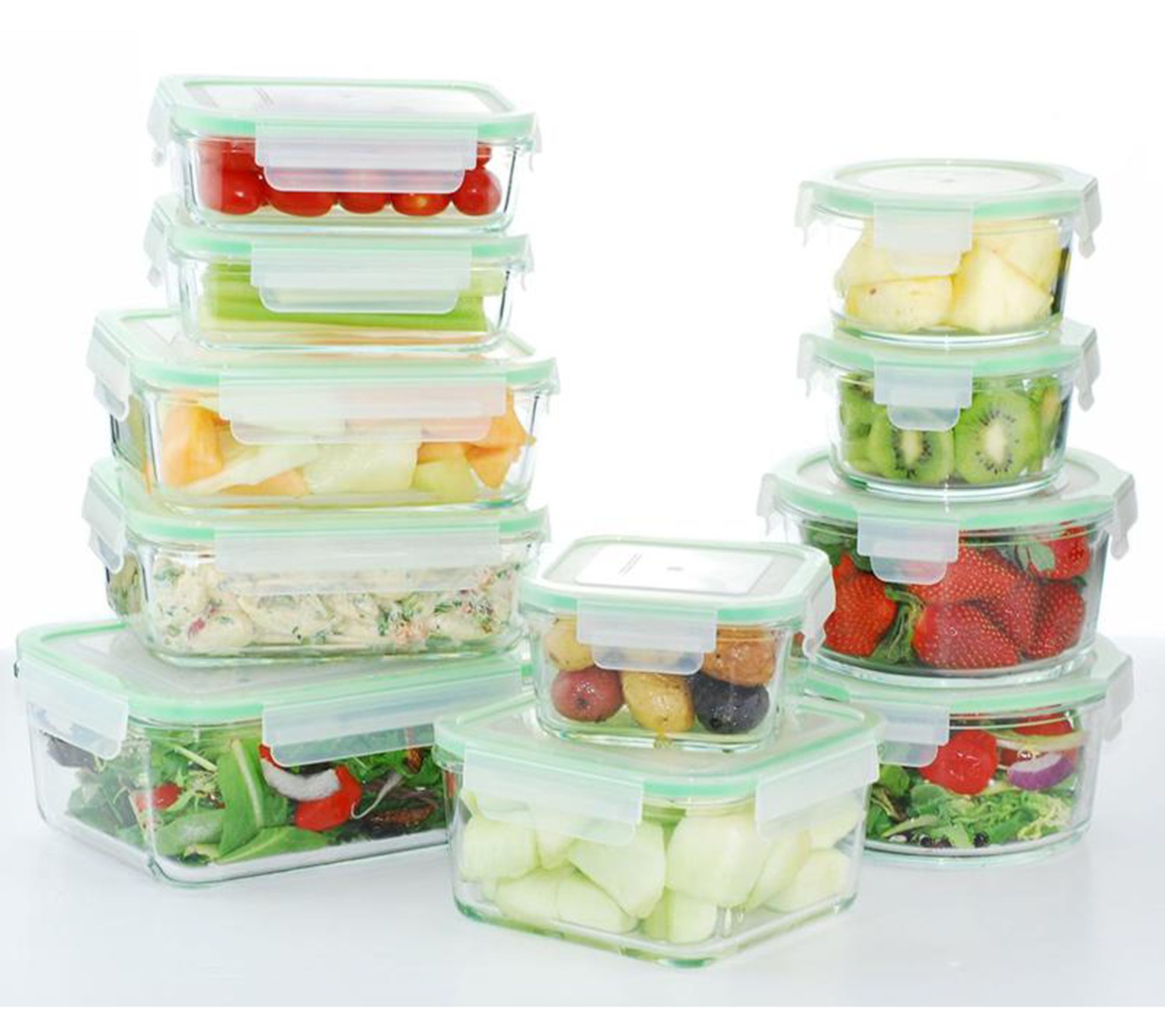 Kinetic 22-piece Glassworks Food Storage Set - QVC.com