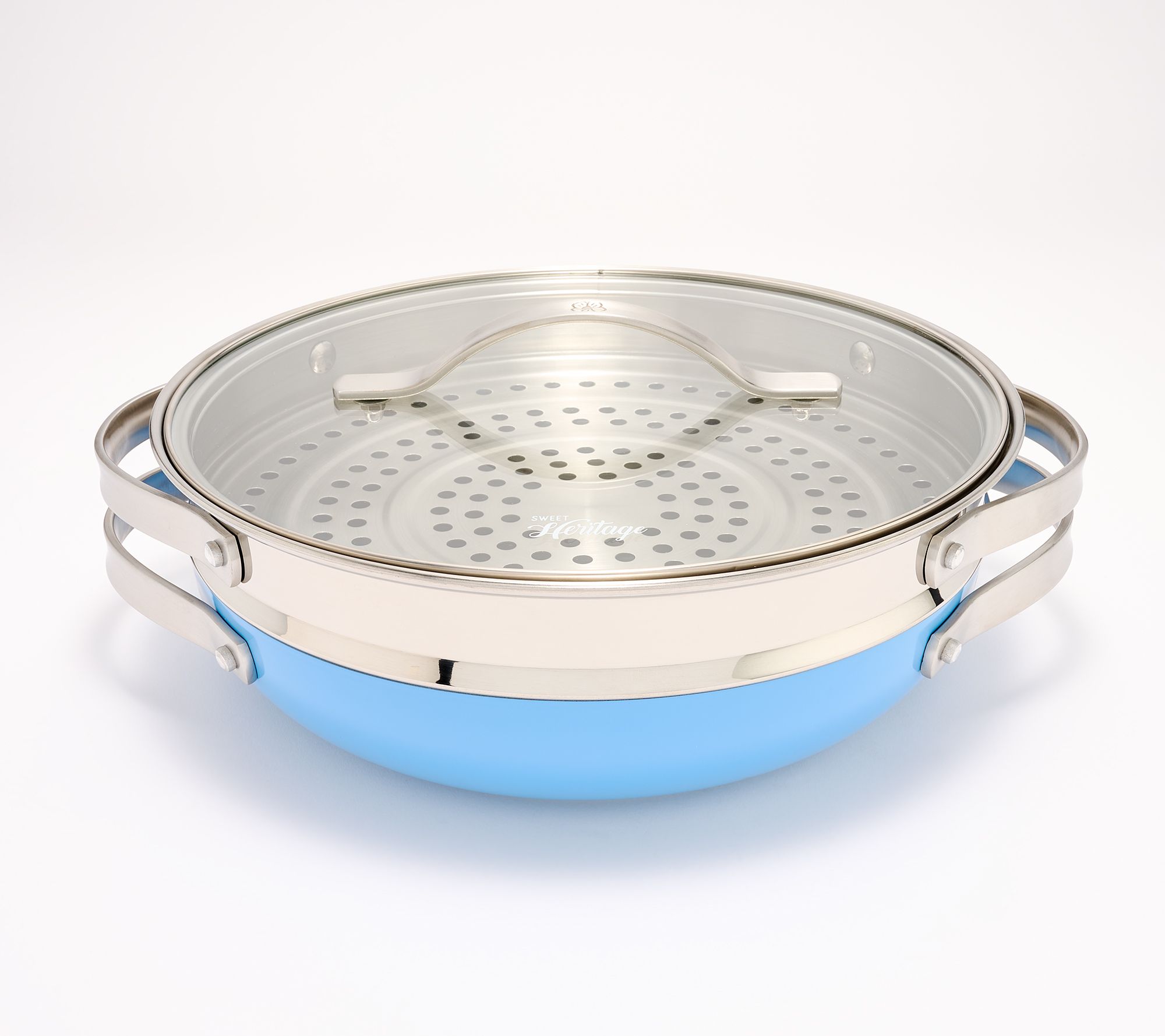"As Is" Carla Hall Sweet Heritage 3-qt Two Way Saute Pan w/ Lid - QVC.com