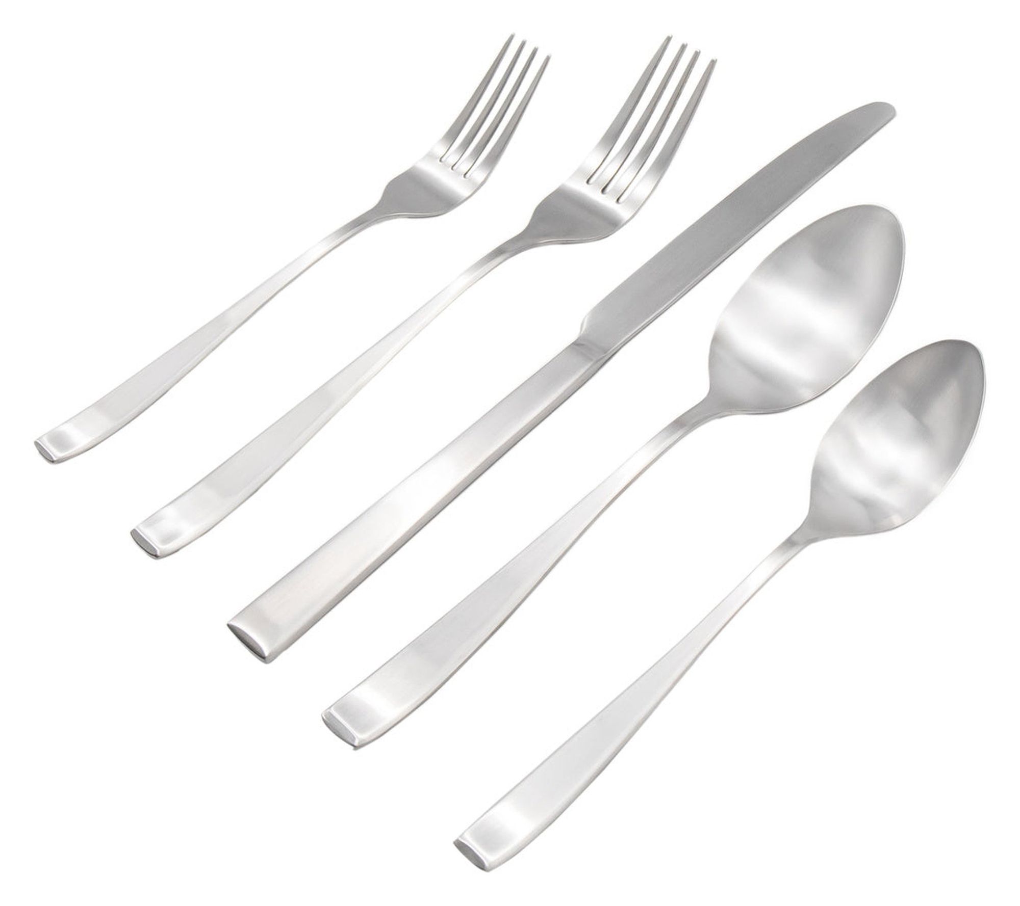Godinger Set of 20 Chisel Matte 18/0 SS Flatware, Serves 4 - QVC.com