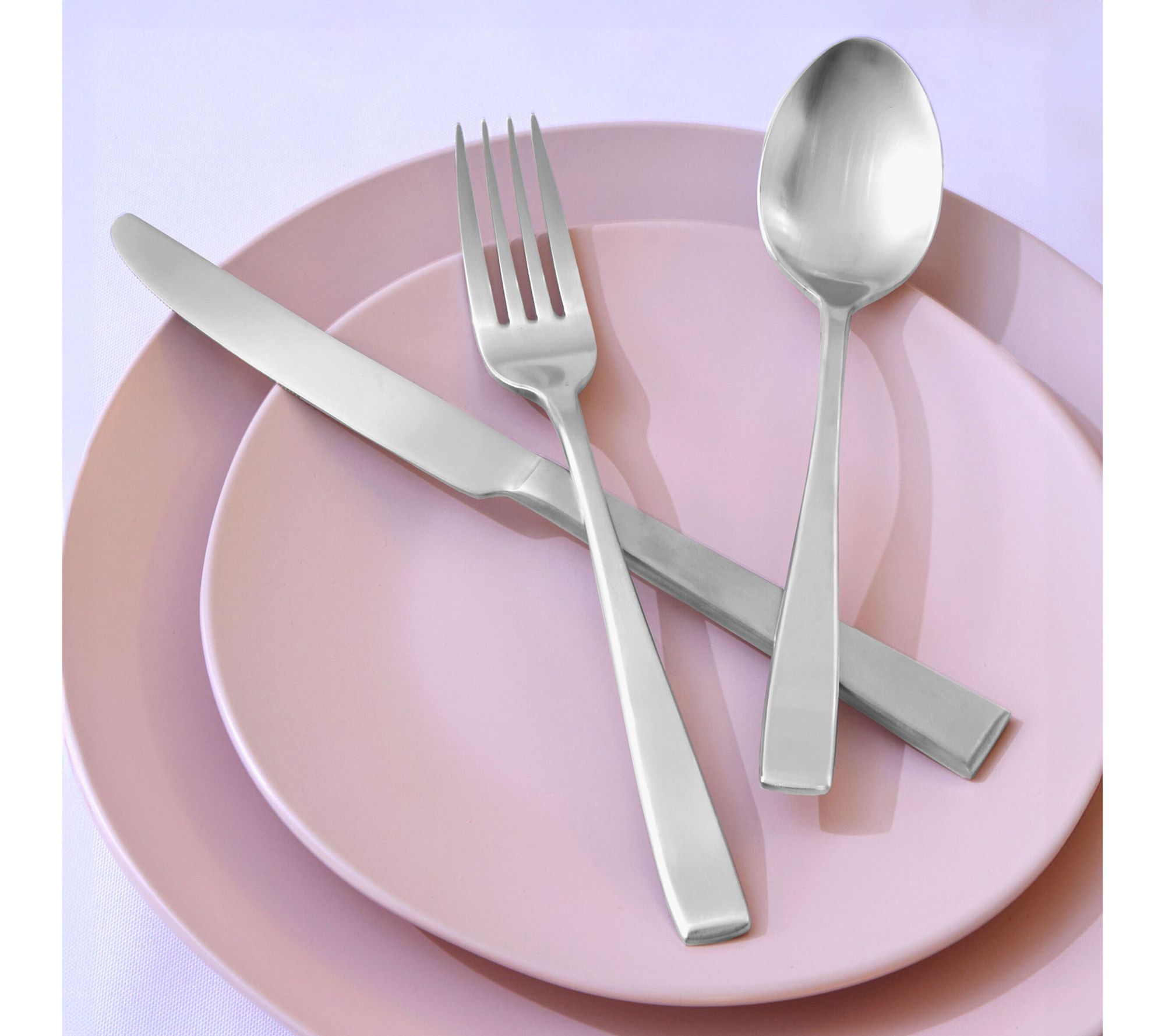 Godinger Set of 20 Chisel Matte 18/0 SS Flatware, Serves 4 - QVC.com