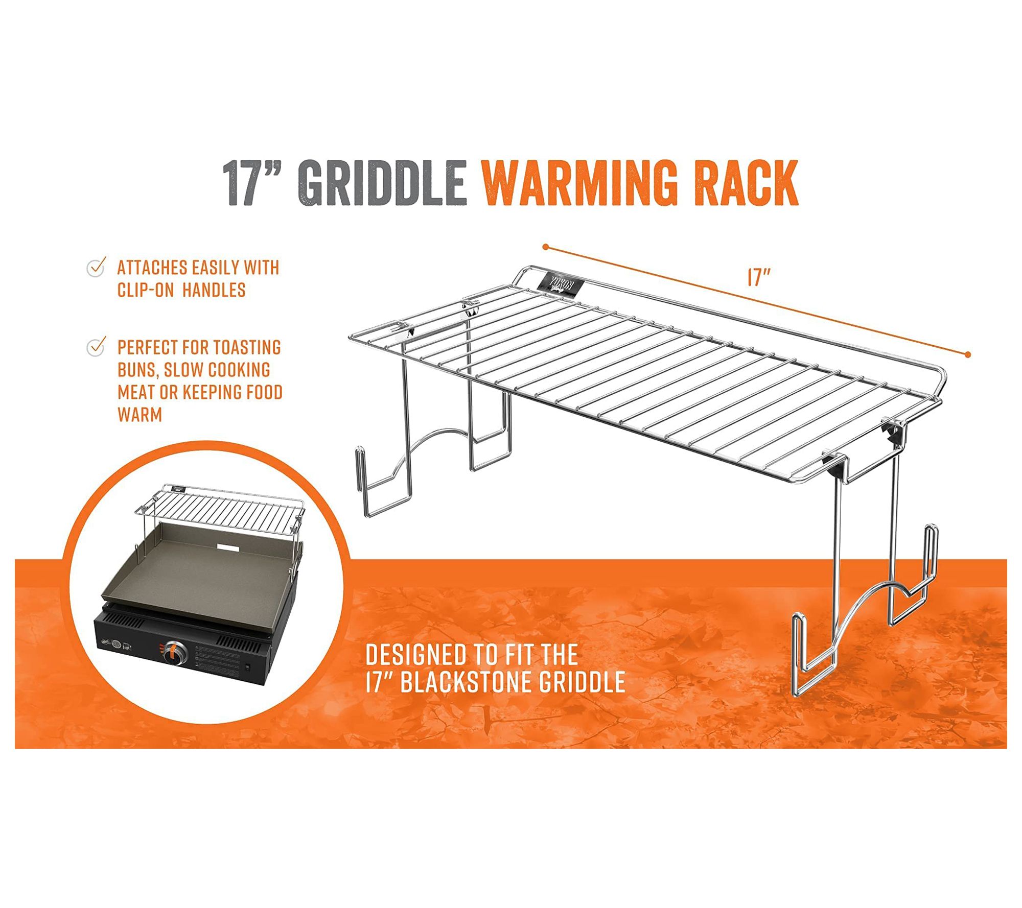 Yukon Glory Griddle Warming Rack for 17" Blackstone - QVC.com