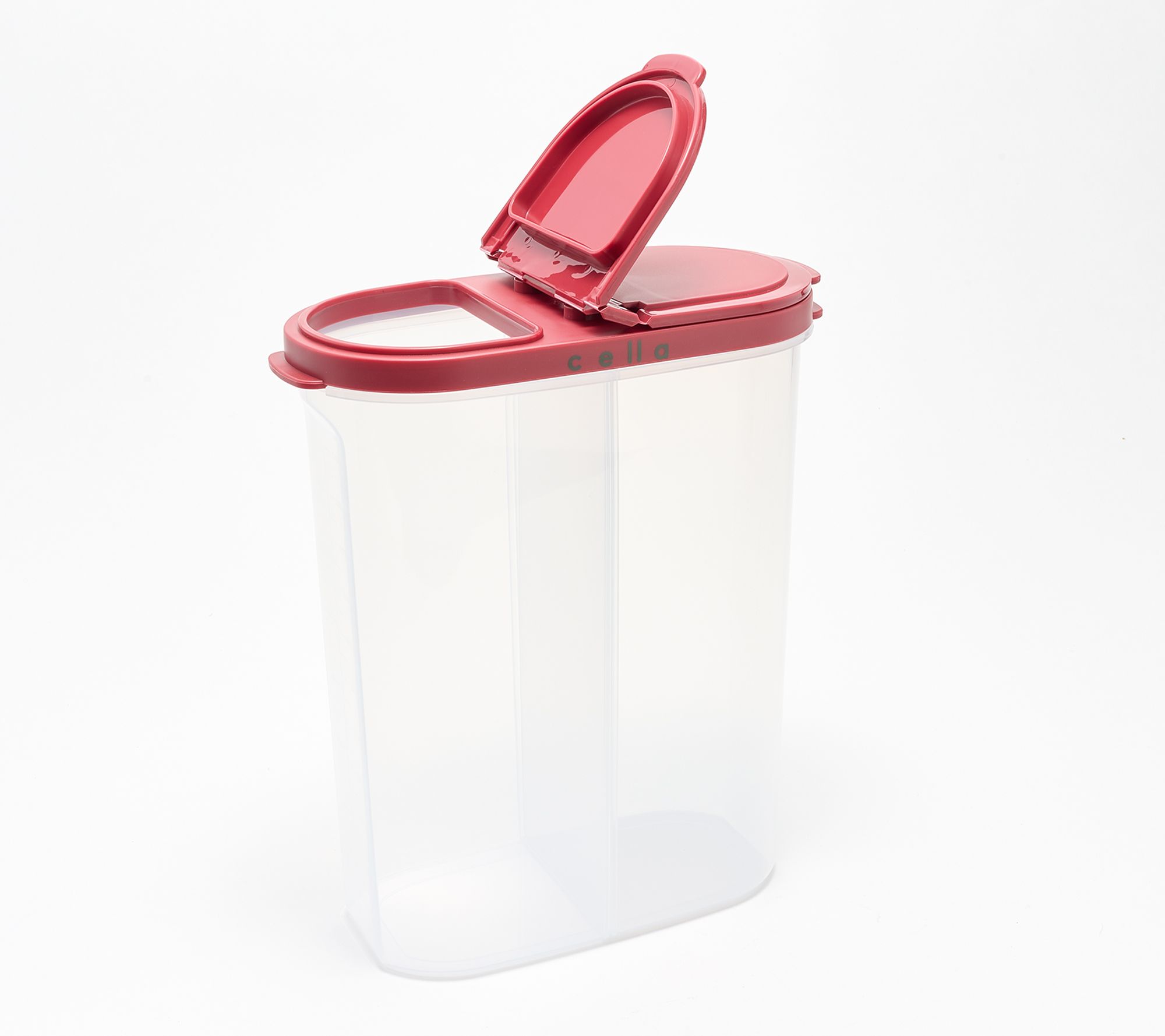 Cella S/2 Divided Pantry Storage Canisters w/ Flip Top Lids - QVC.com