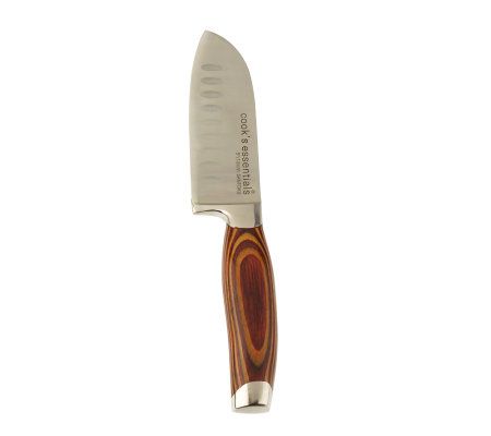 CooksEssentials 5" Santoku Knife with Hollow Ground Blade - QVC.com