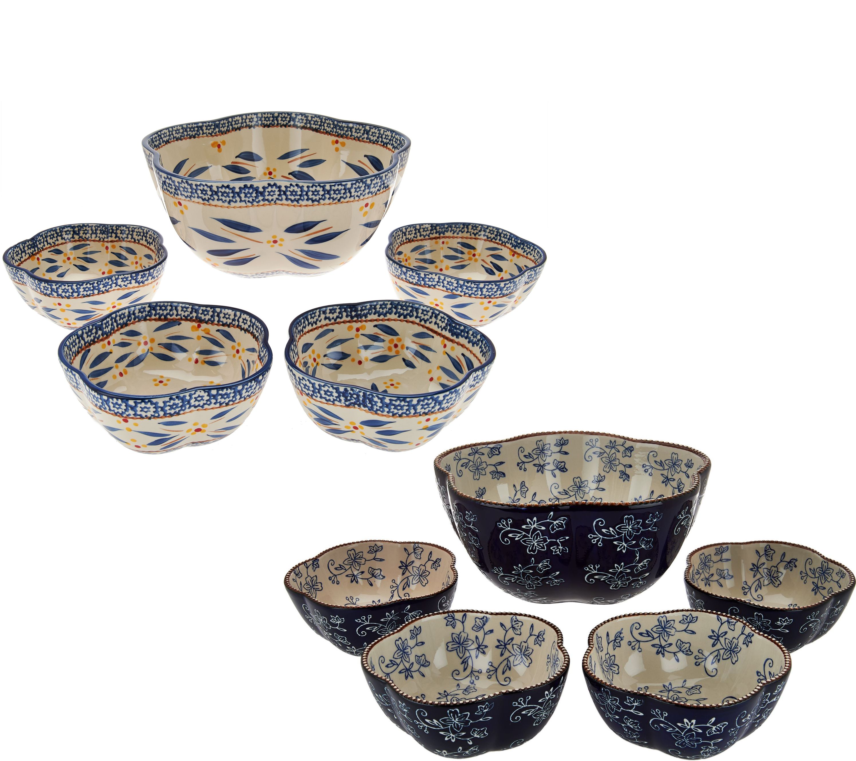 Temp-tations Old World or Floral Lace 5-pc. Pasta Bowl Set - QVC.com