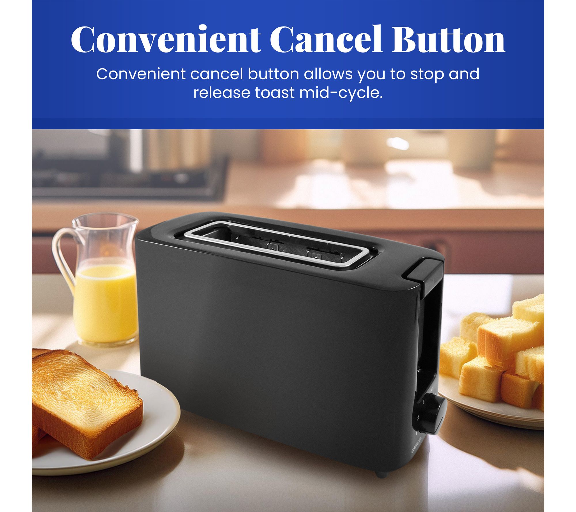 Elite Cuisine Single Slice Toaster w/ Cancel Feature - QVC.com