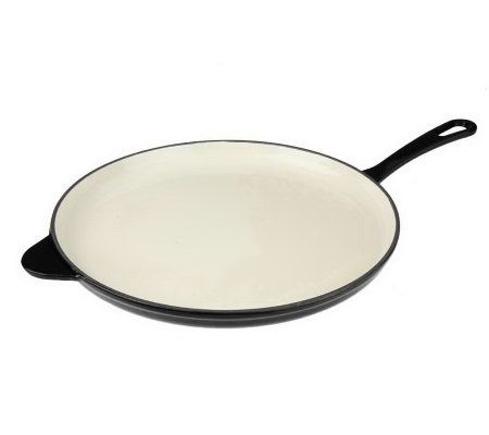 Technique Enameled Cast Iron 12" Round Flat Griddle - QVC.com