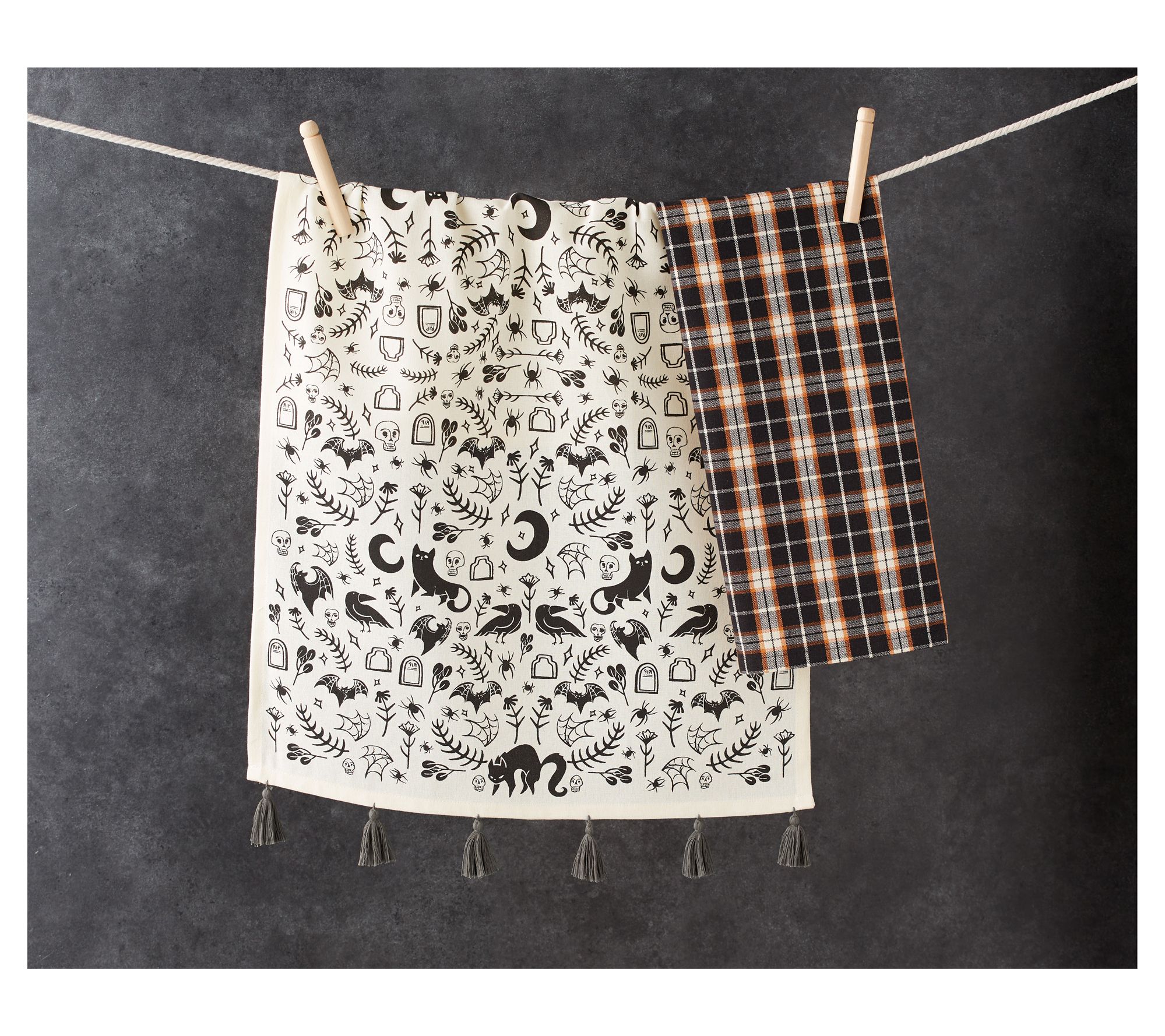 Design Imports Set of 2 The Occult Kitchen Towels - QVC.com