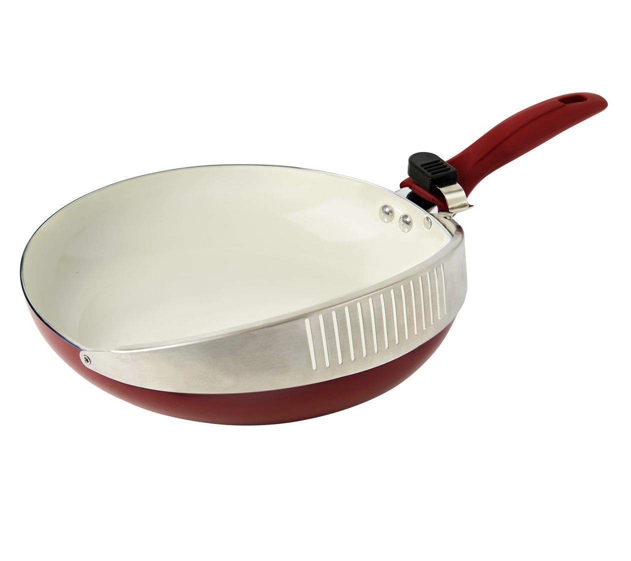 Handy Pan 10" Ceramic Nonstick Straining Skillet - QVC.com