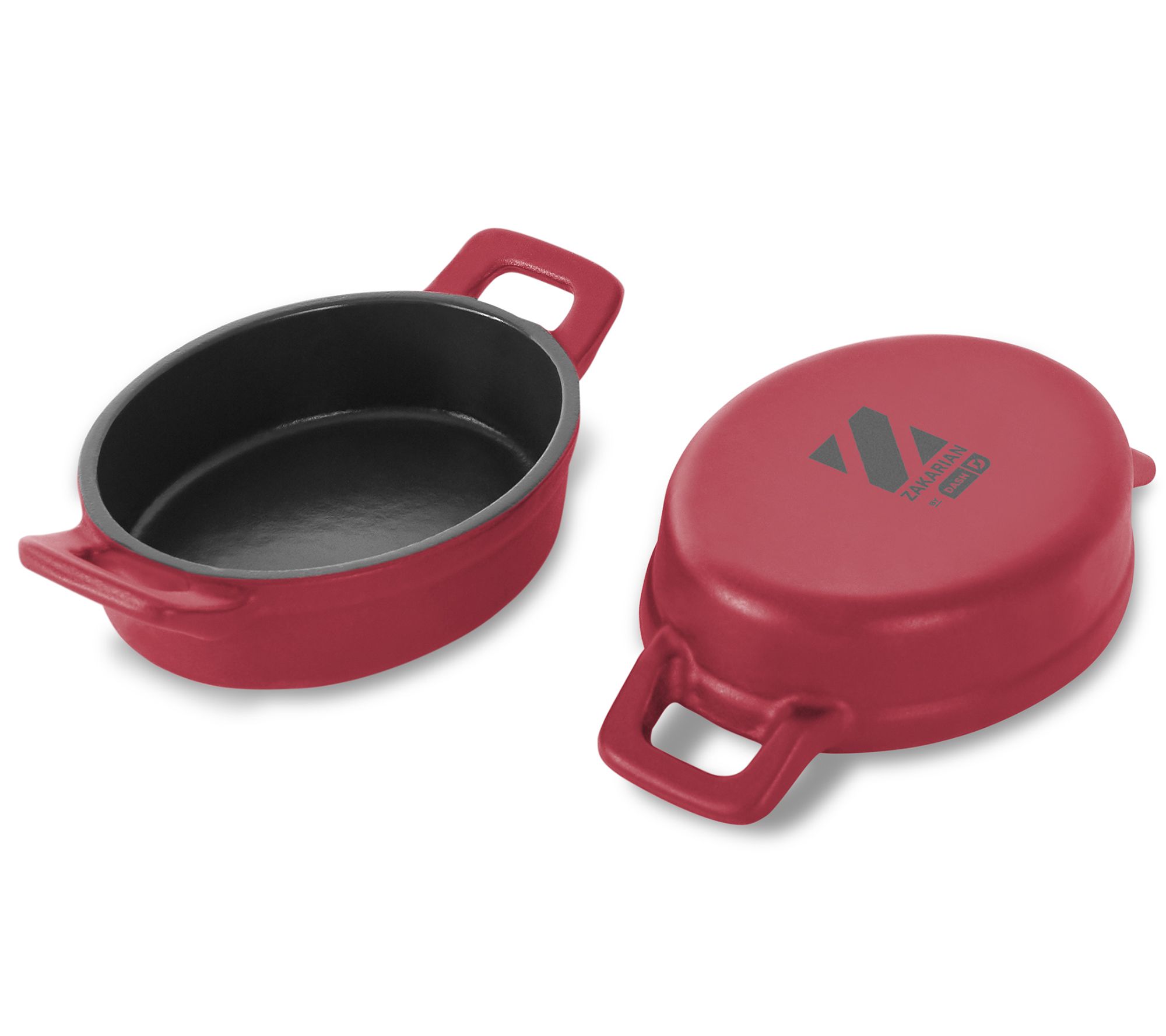Zakarian by Dash Set of 2 Nonstick Cast Iron Mini Oval Bakers - QVC.com
