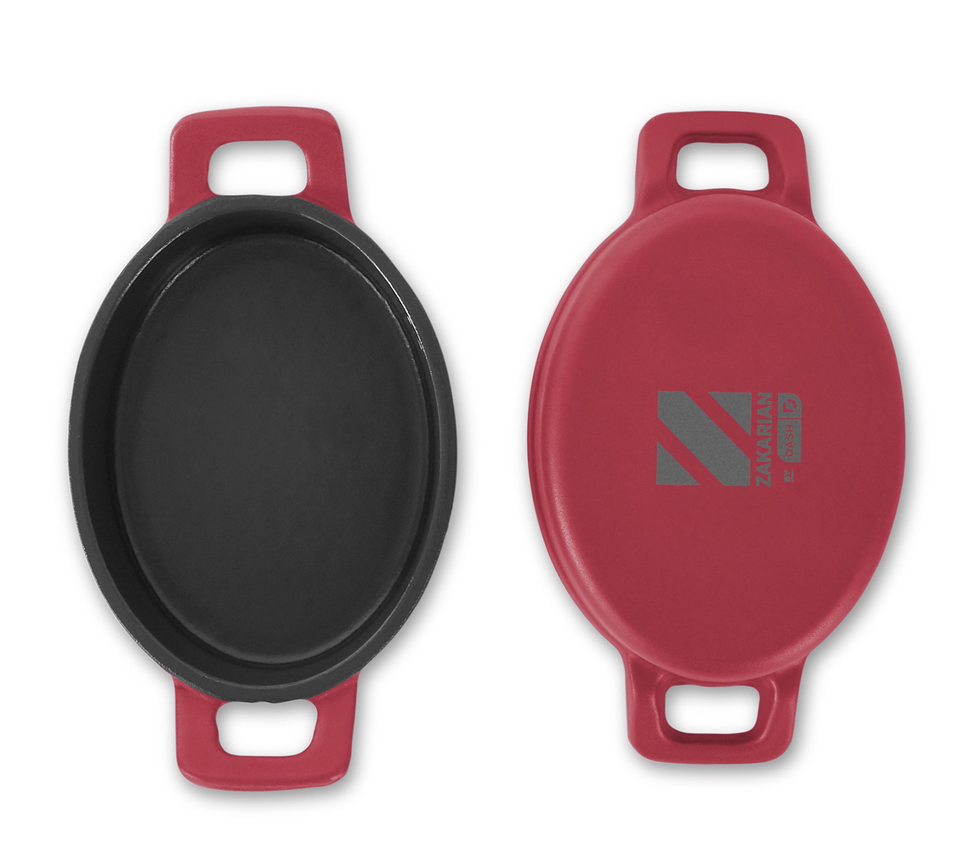 Zakarian by Dash Set of 2 Nonstick Cast Iron Mini Oval Bakers - QVC.com