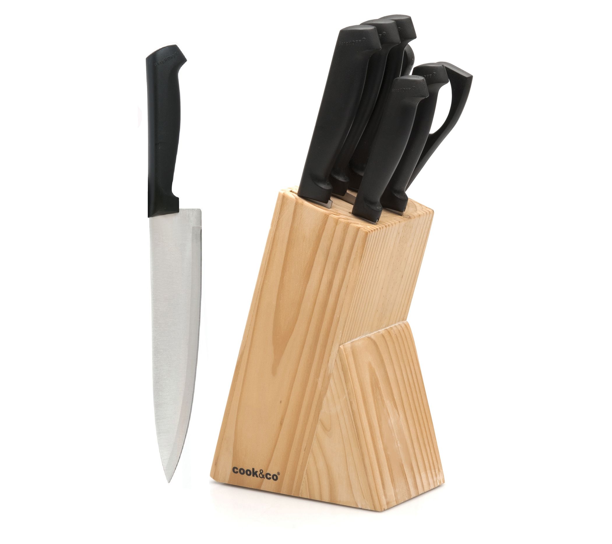 BergHOFF Ergonomic 7Pc Knife Block Set - QVC.com
