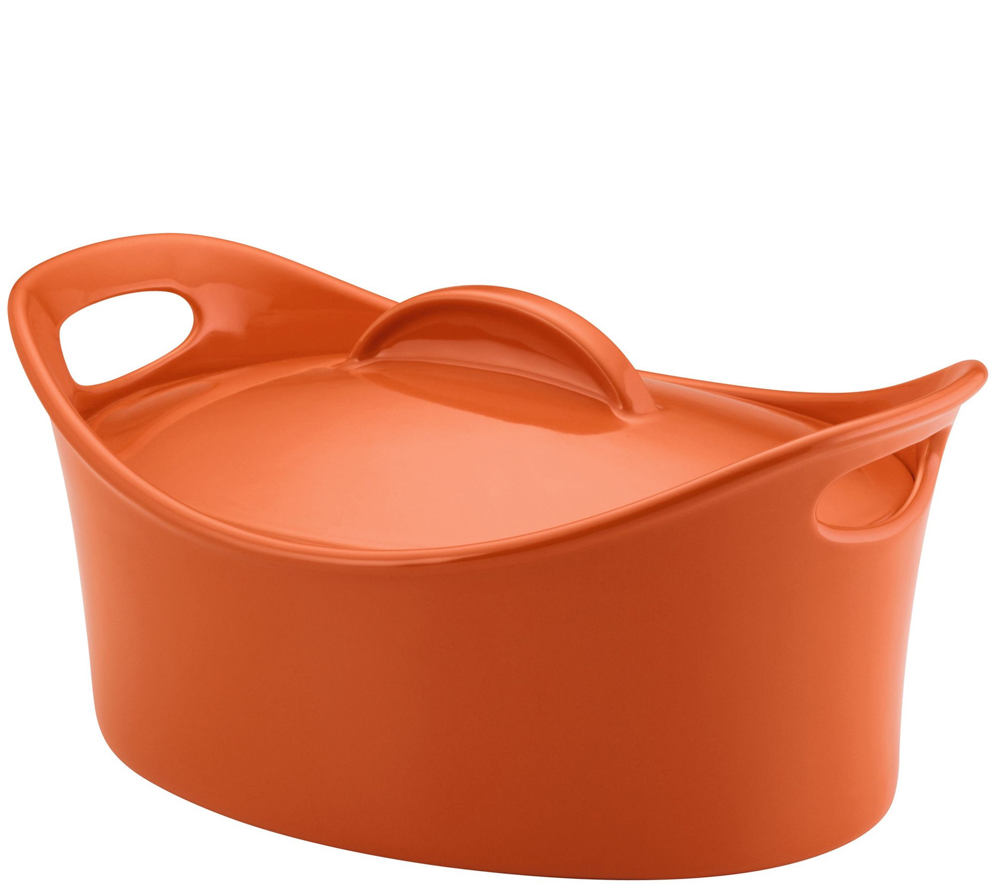 Rachael Ray 4.25-qt Stoneware Casseroval Covered Baking Dish - QVC.com