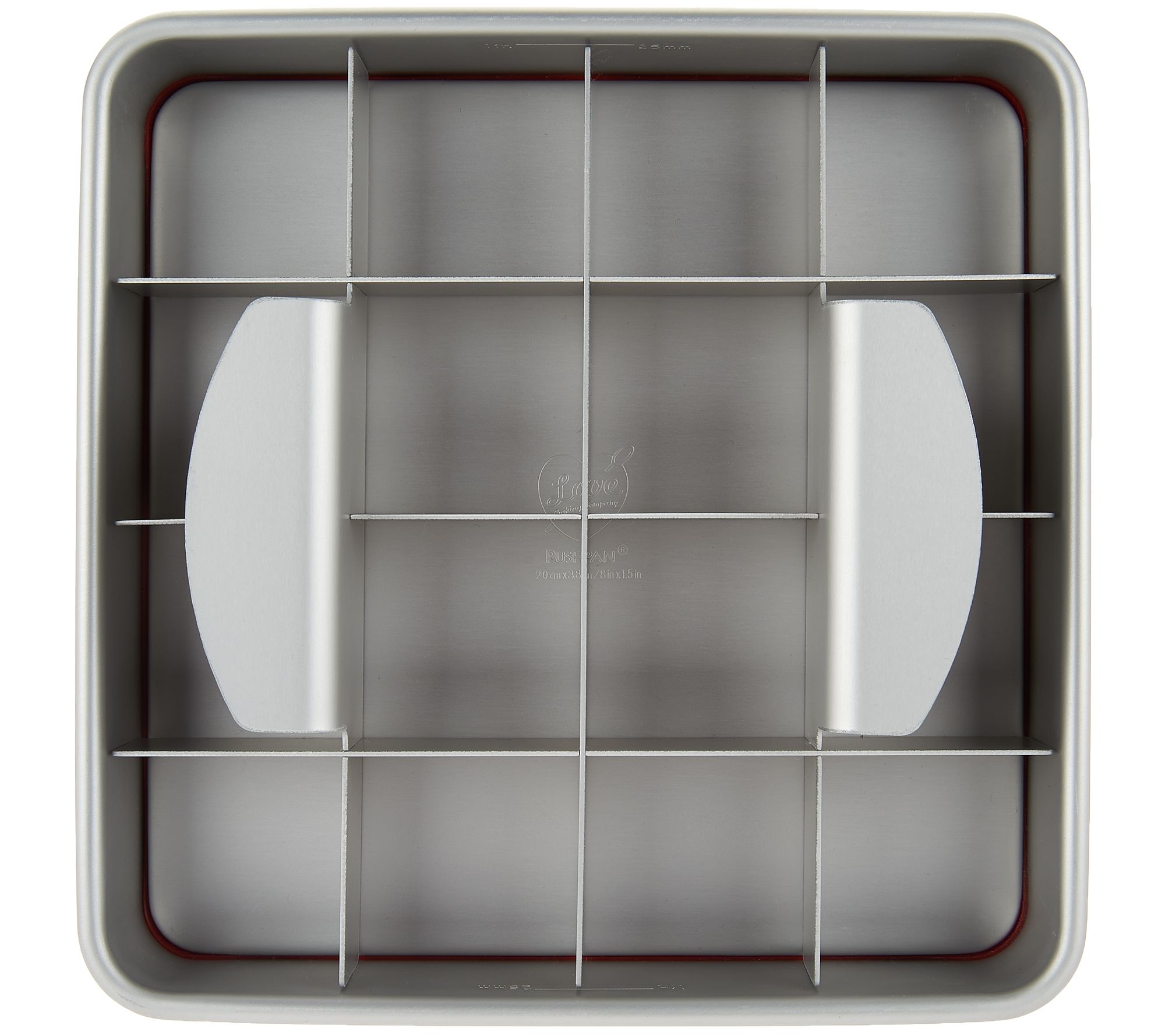 PushPerfect 8" Brownie Pan with Slicing Grid - QVC.com