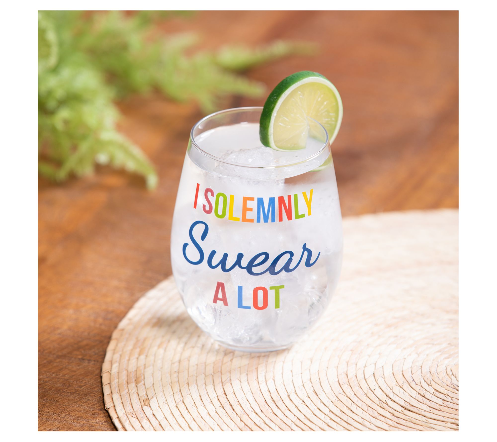 Evergreen 17-oz Funny Social Stemless Wine Glass - QVC.com