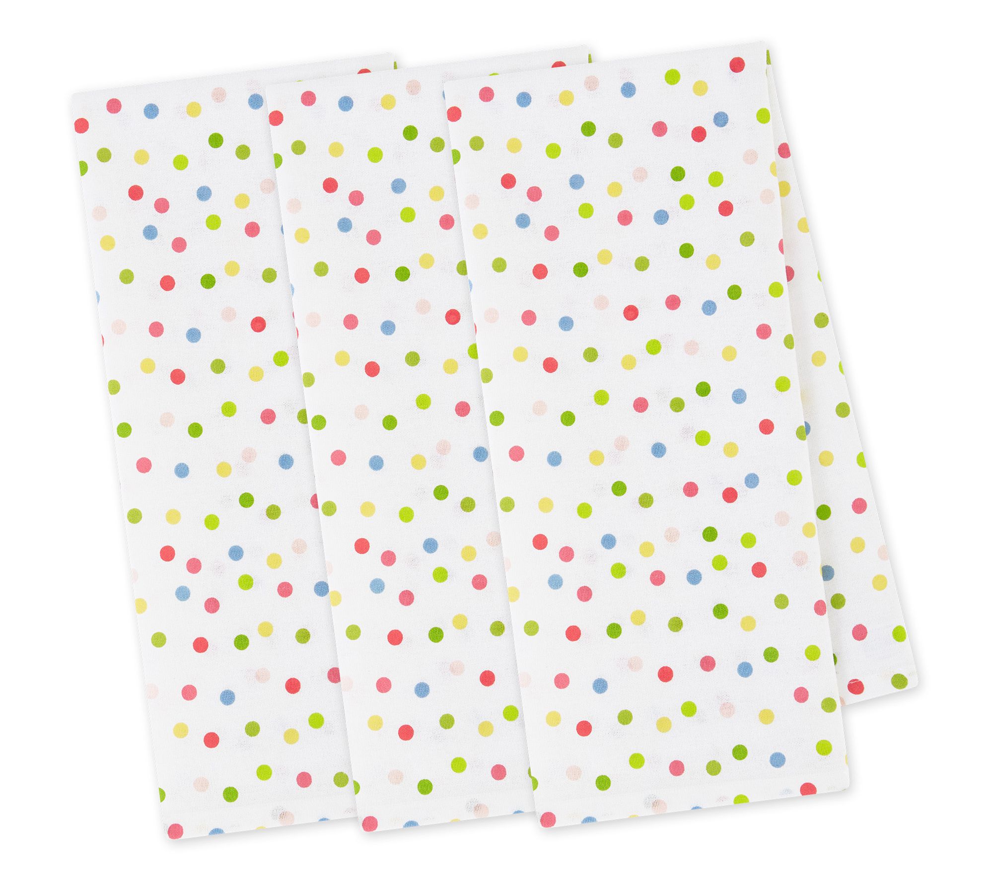 Design Imports Set of 3 Spring Polka Dots Kitchen Towels - QVC.com