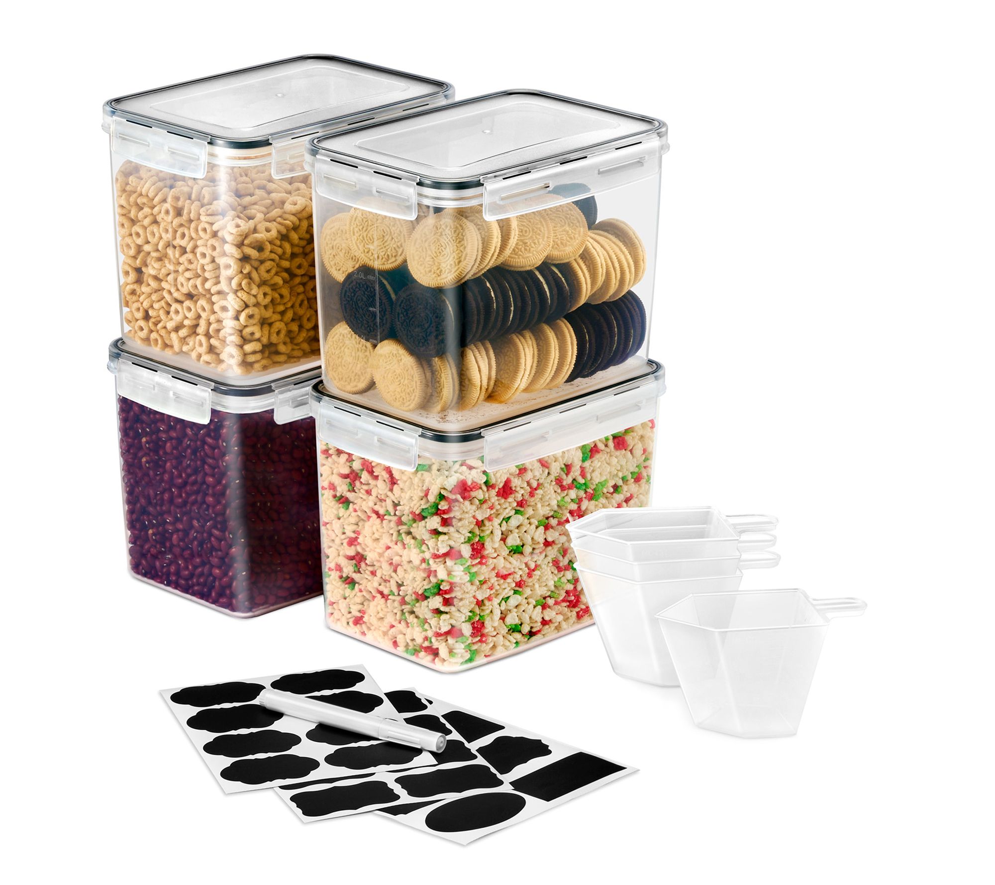 Sorbus Food Storage Containers with Airtight Lids 4-Pack - QVC.com