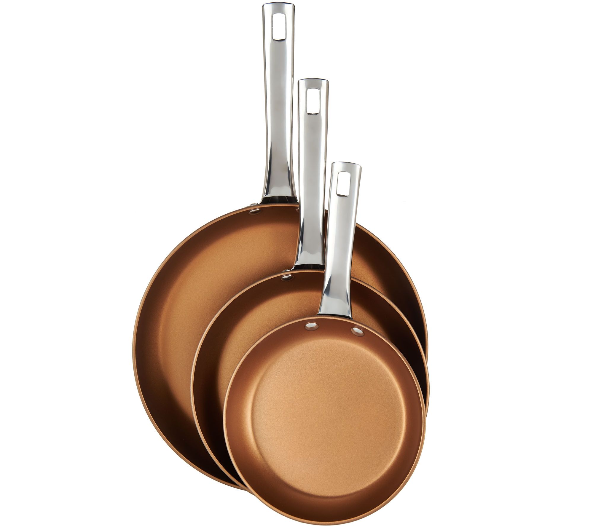 Cook's Essentials 3-pc Hard Anodized Open Skillet Set - QVC.com
