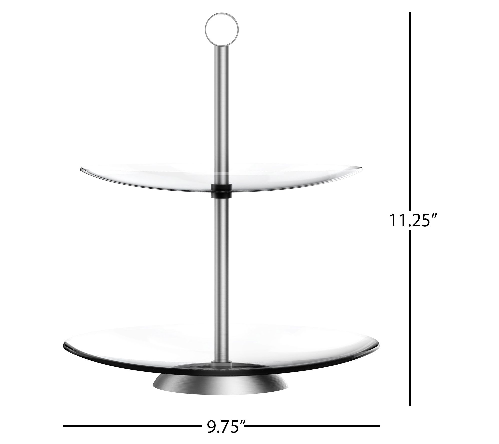 Chef Buddy 2-Tier Round Glass Display Stand - QVC.com