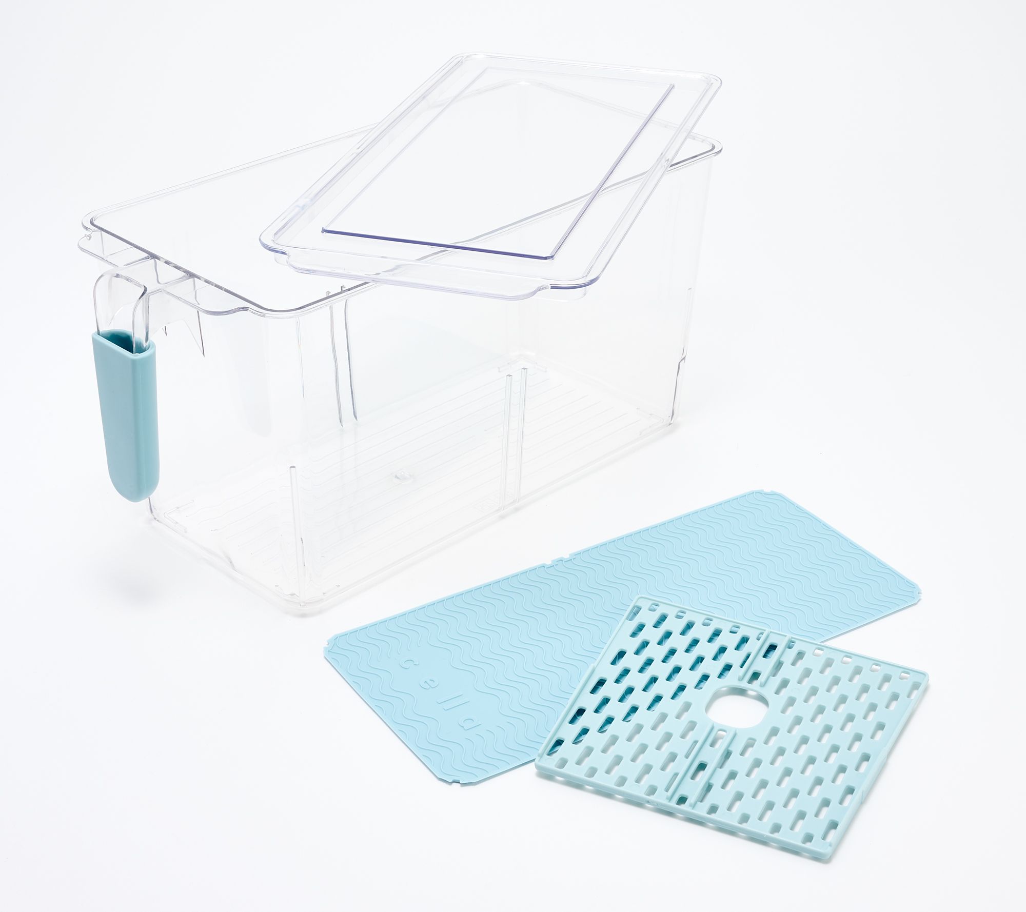 "As Is" Cella S/3 Stackable Organizing Bins w/ Dividers, Lids & Handles ...