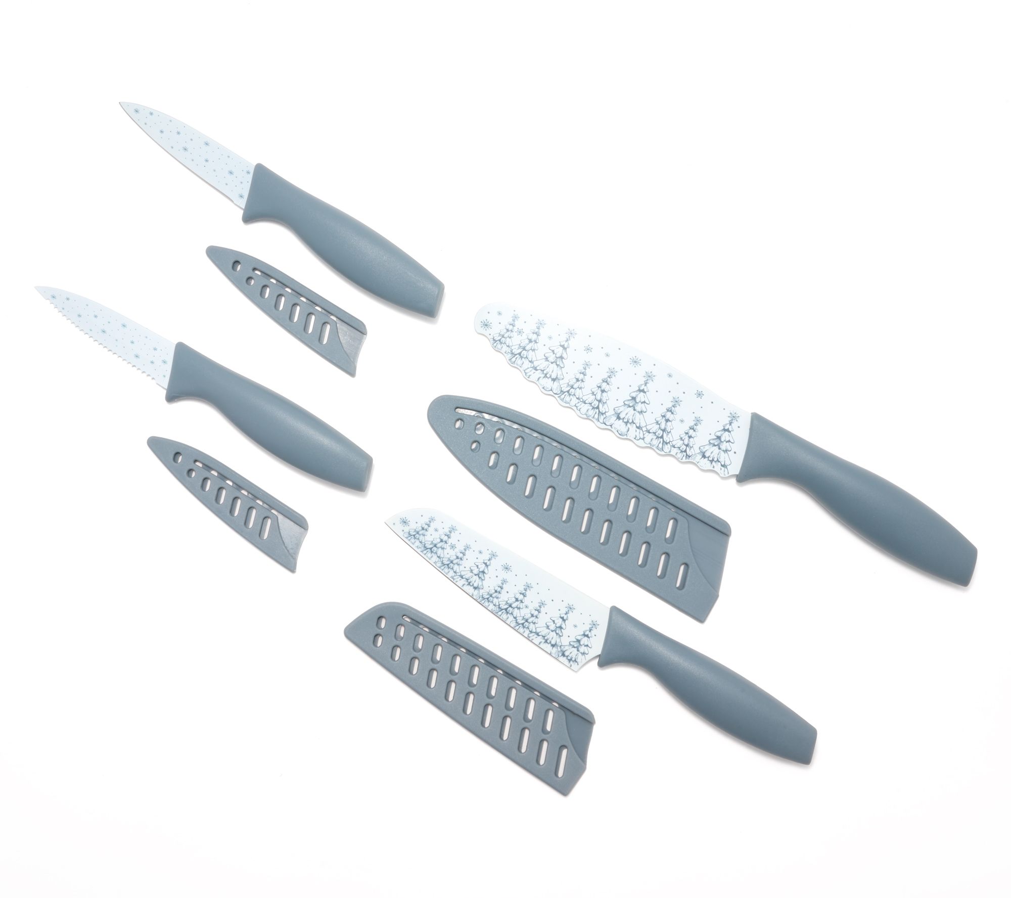 "As Is" Temp-tations Seasonal Set of 4 Multipurpose Kitchen Knives ...