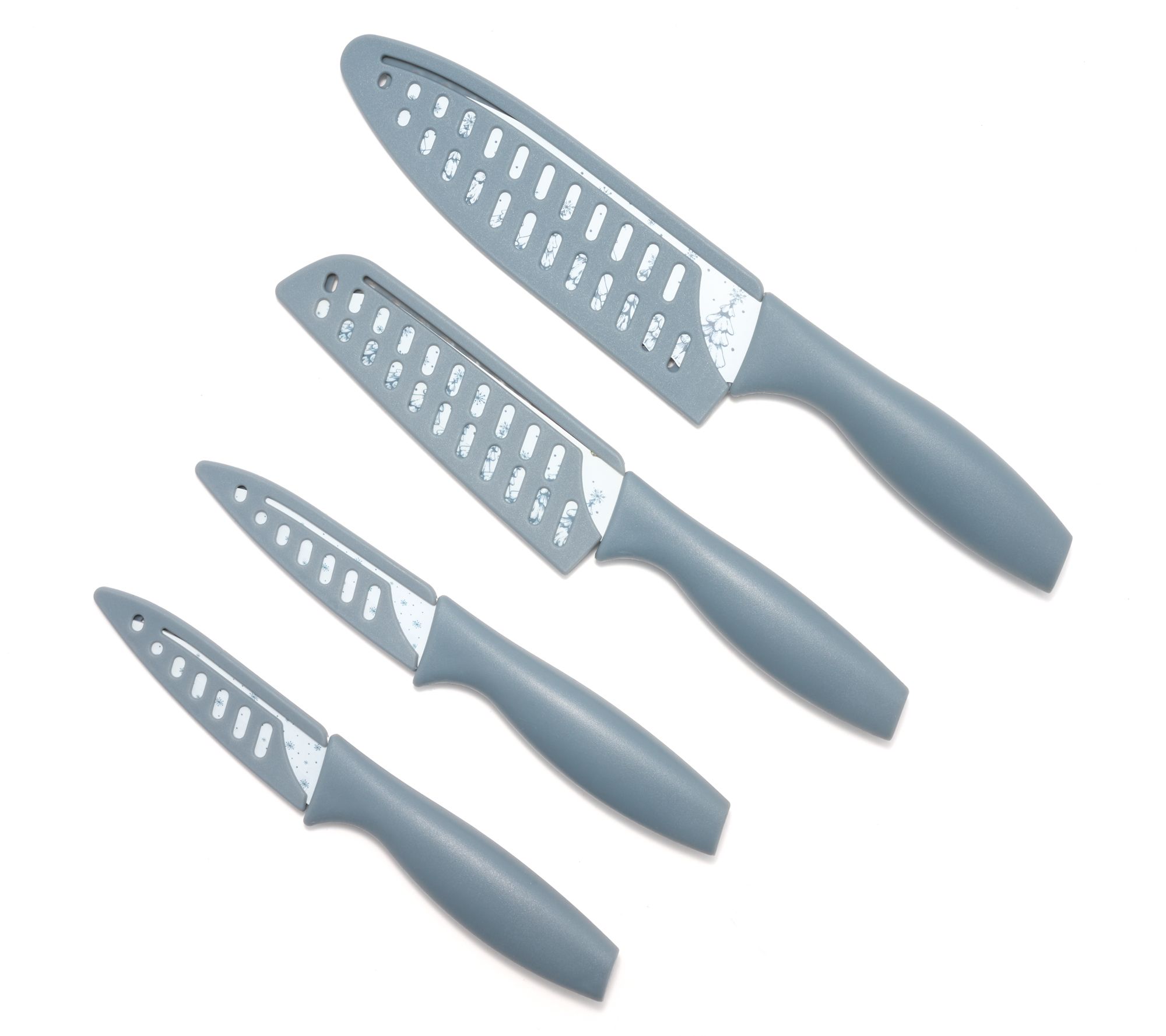 "As Is" Temp-tations Seasonal Set of 4 Multipurpose Kitchen Knives ...