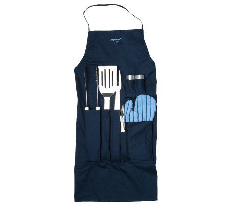BergHOFF Orion 9-Piece Barbecue Set with Apron - QVC.com