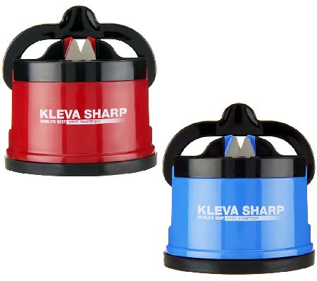Kleva S/2 Counter Top Knife Sharpeners with Suction Base - QVC.com