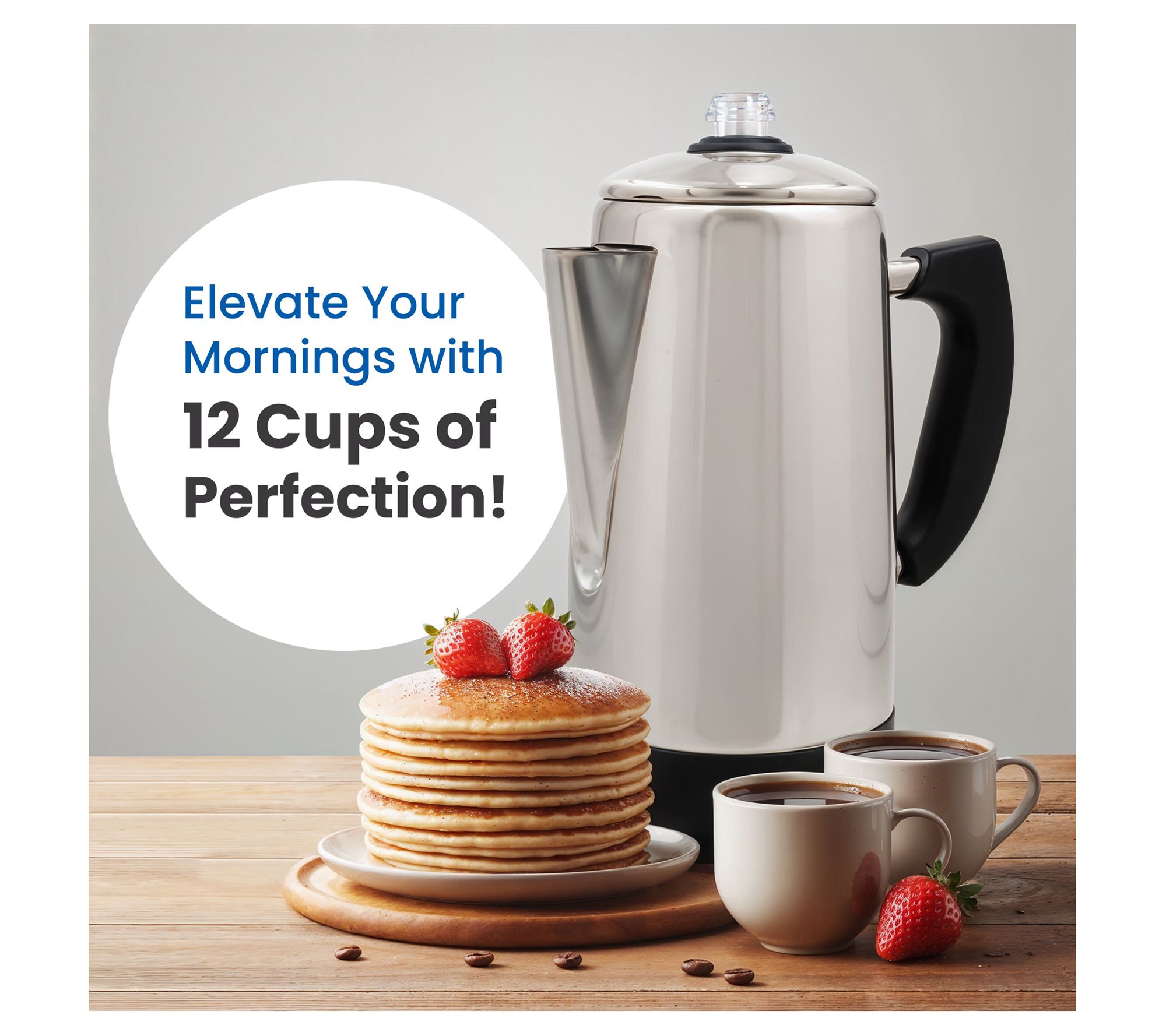 Elite Cuisine 12-Cup Cordless Electric Coffee Percolator - QVC.com