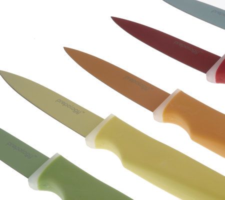 Prepology Set of 5 Nonstick Colored Paring Knives - QVC.com