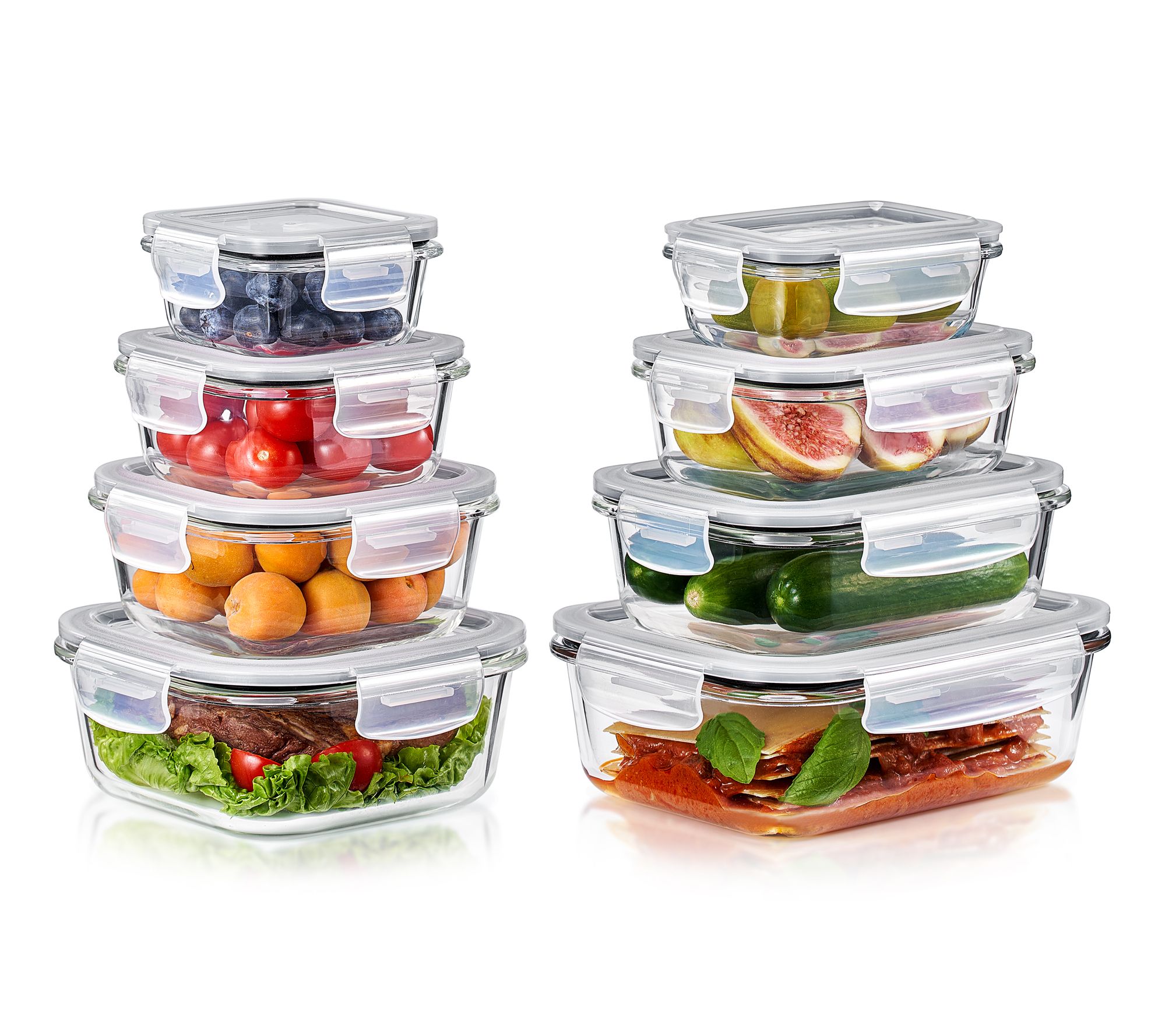 Sorbus 16-Piece Glass Food Storage Containers with Lids - QVC.com