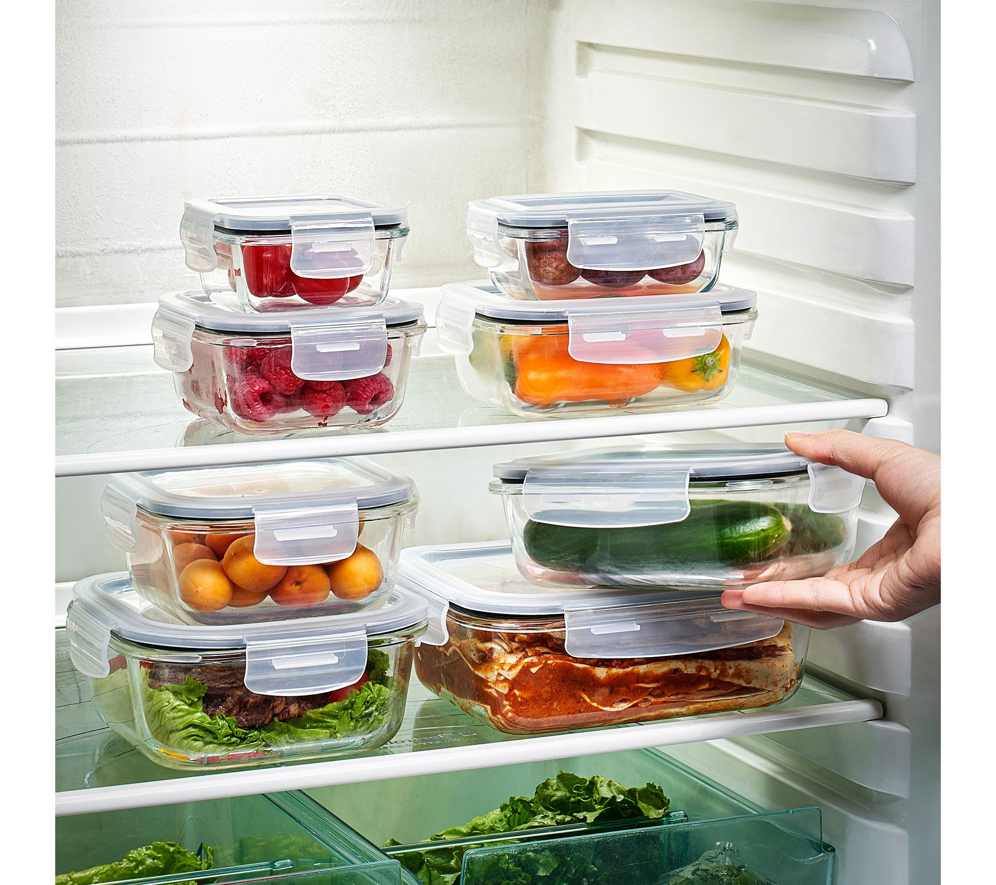 Sorbus 16-Piece Glass Food Storage Containers with Lids - QVC.com