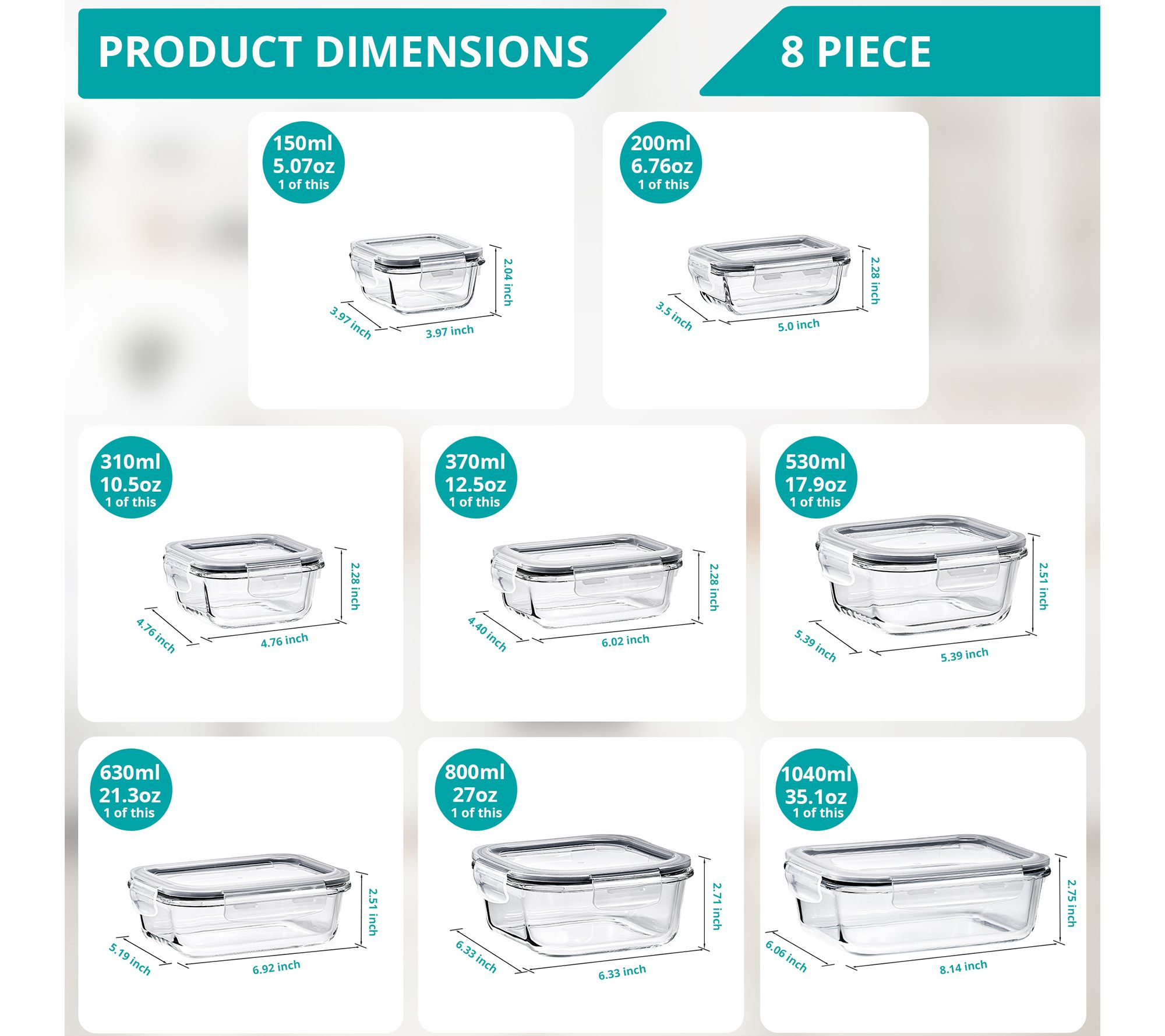 Sorbus 16-Piece Glass Food Storage Containers with Lids - QVC.com