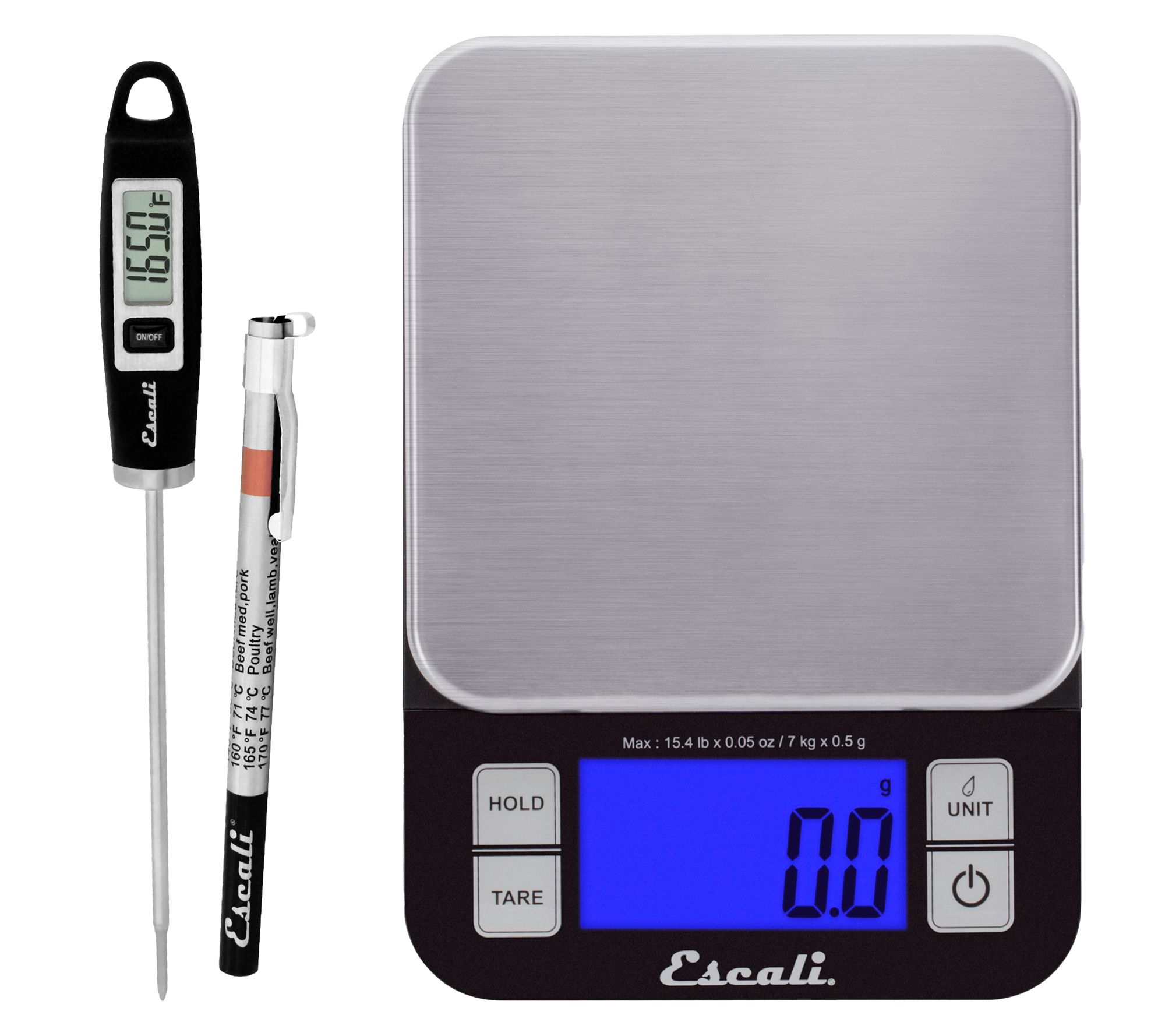 Escali Kitchen Scale and Thermometer Bundle - QVC.com