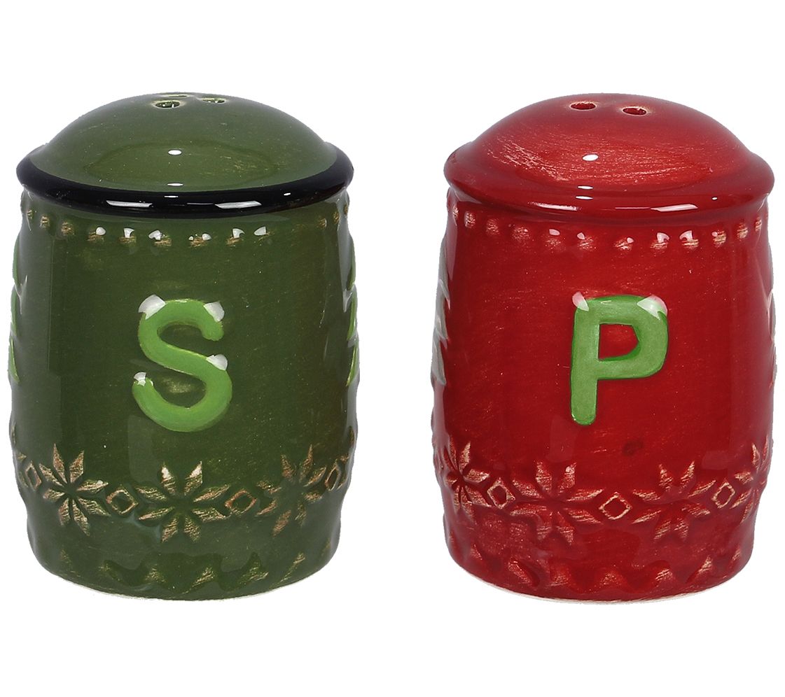 Young's Ceramic Woodland Lodge Salt and Pepperet - QVC.com