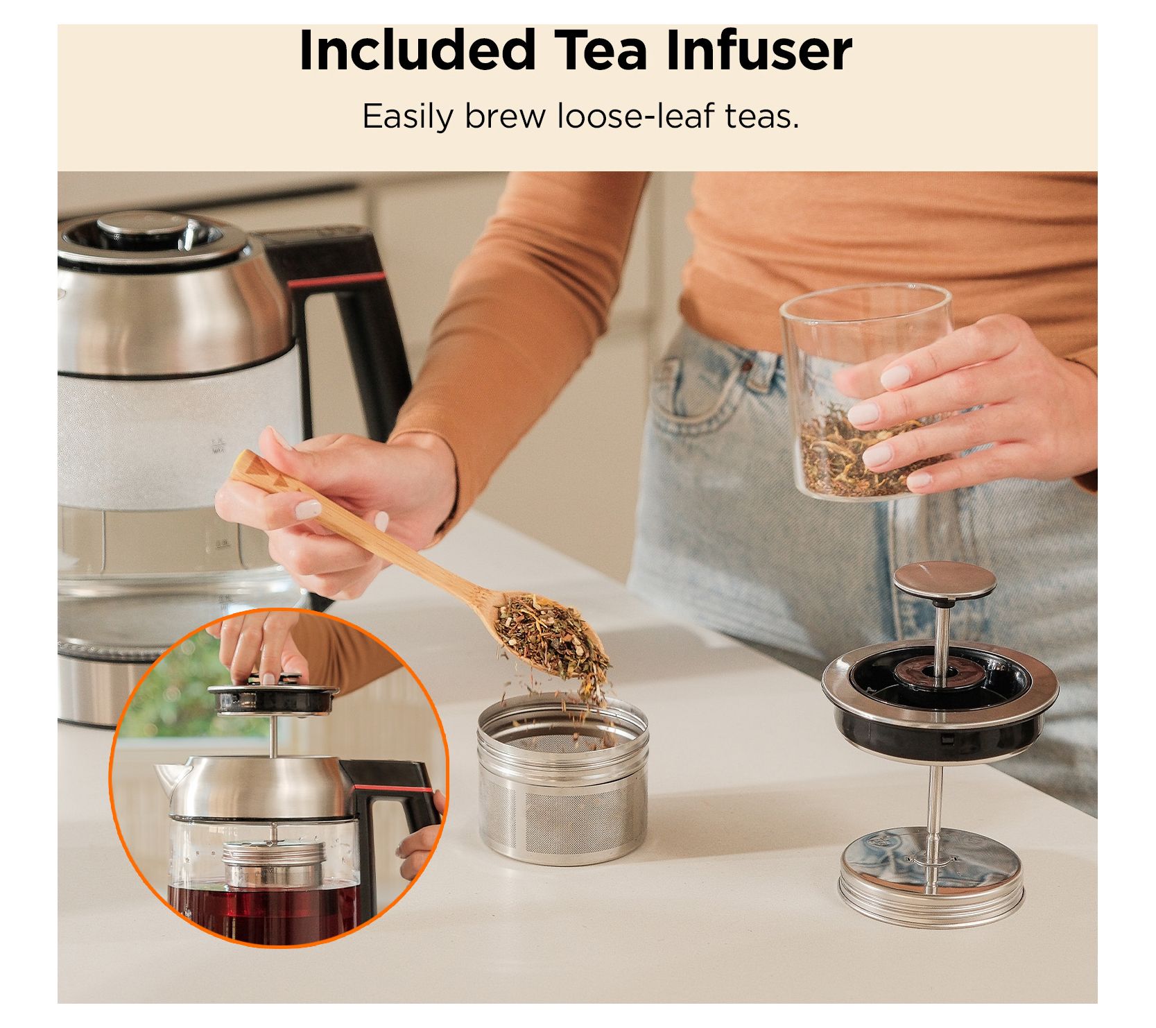 CUCKOO 1.7-Liter Electric Glass Tea Kettle withInfuser - QVC.com