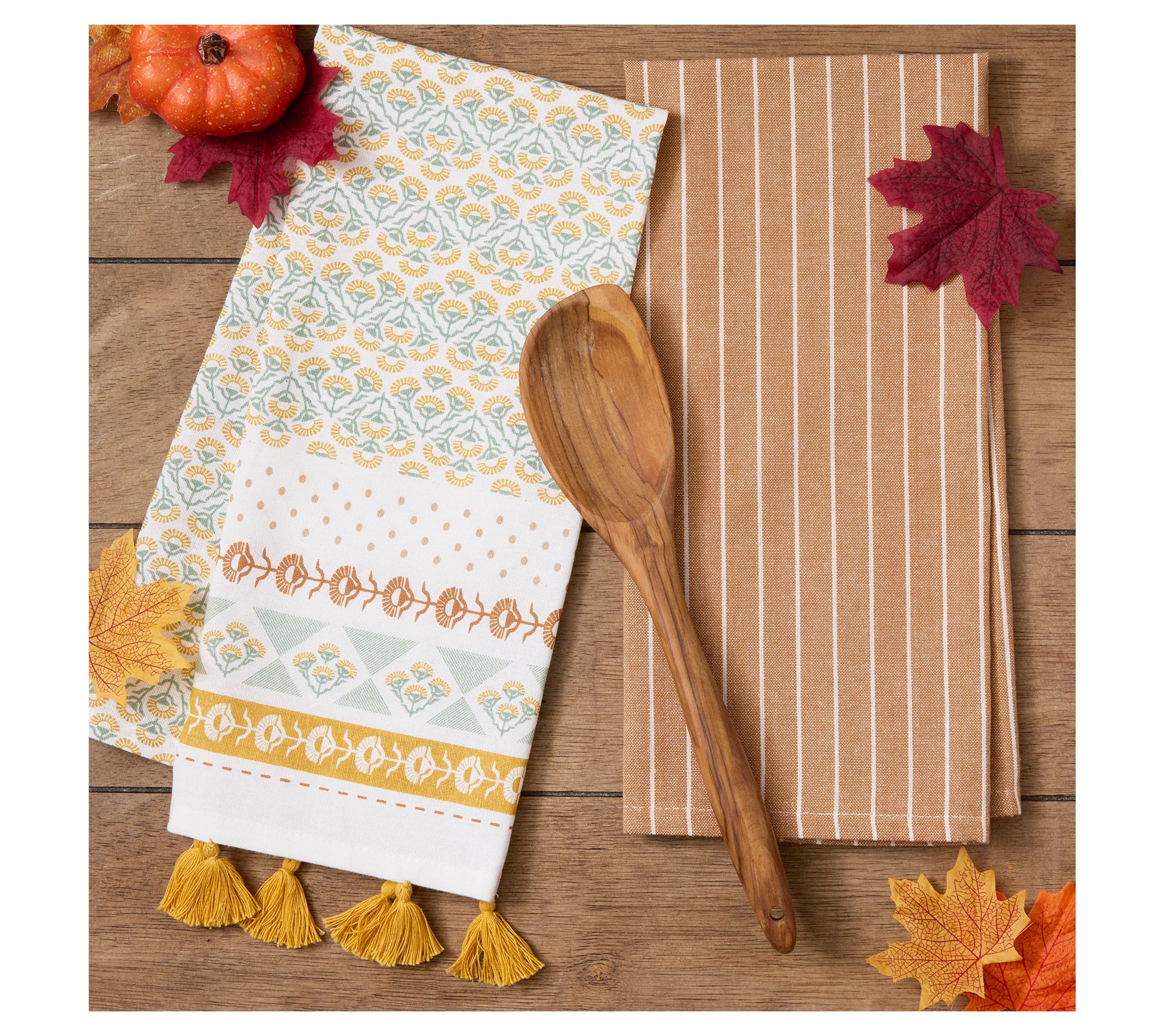 Design Imports Set/2 Golden Hour Kitchen Towels - QVC.com