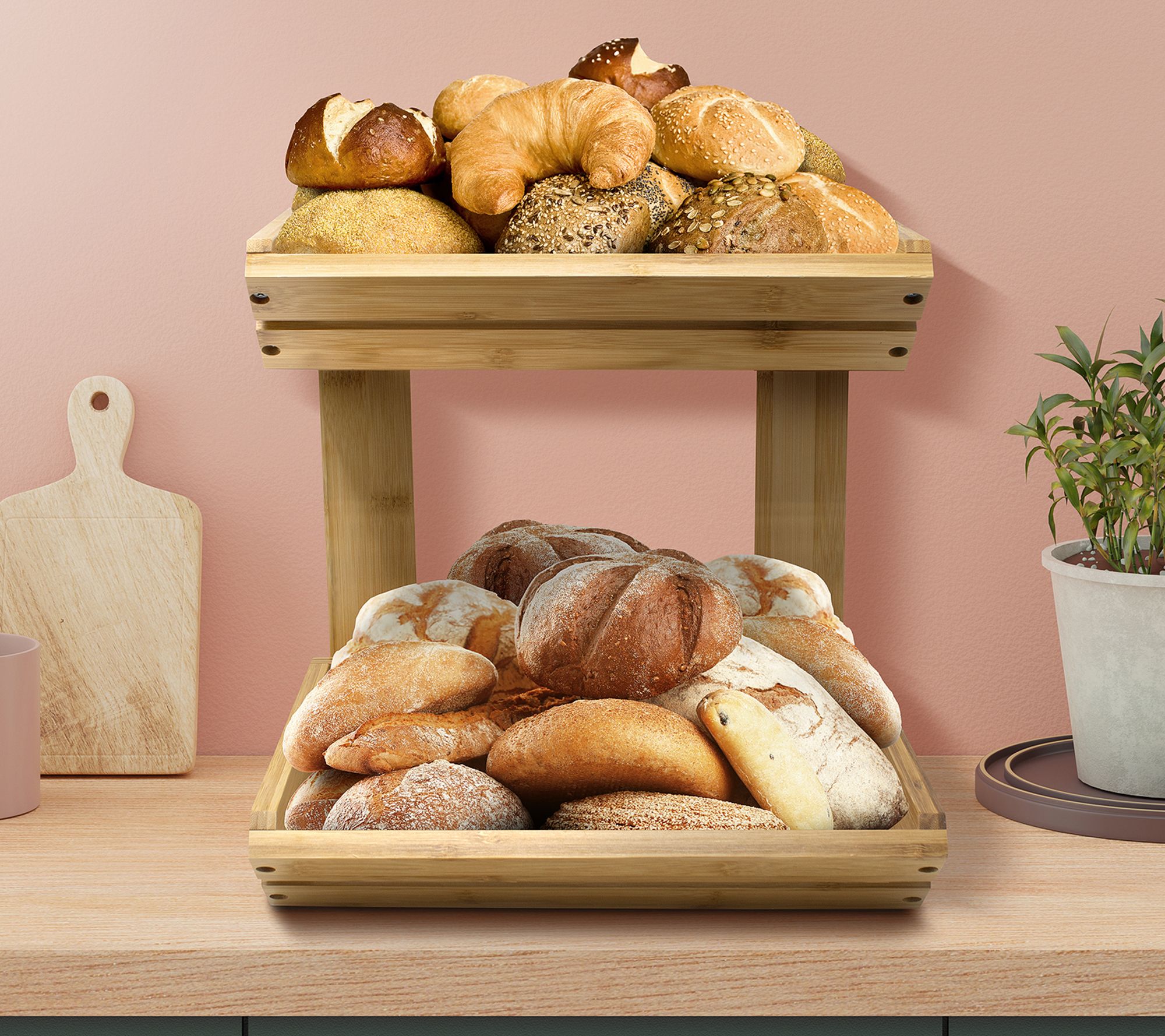 Sorbus Bamboo Fruit Storage Rack - QVC.com